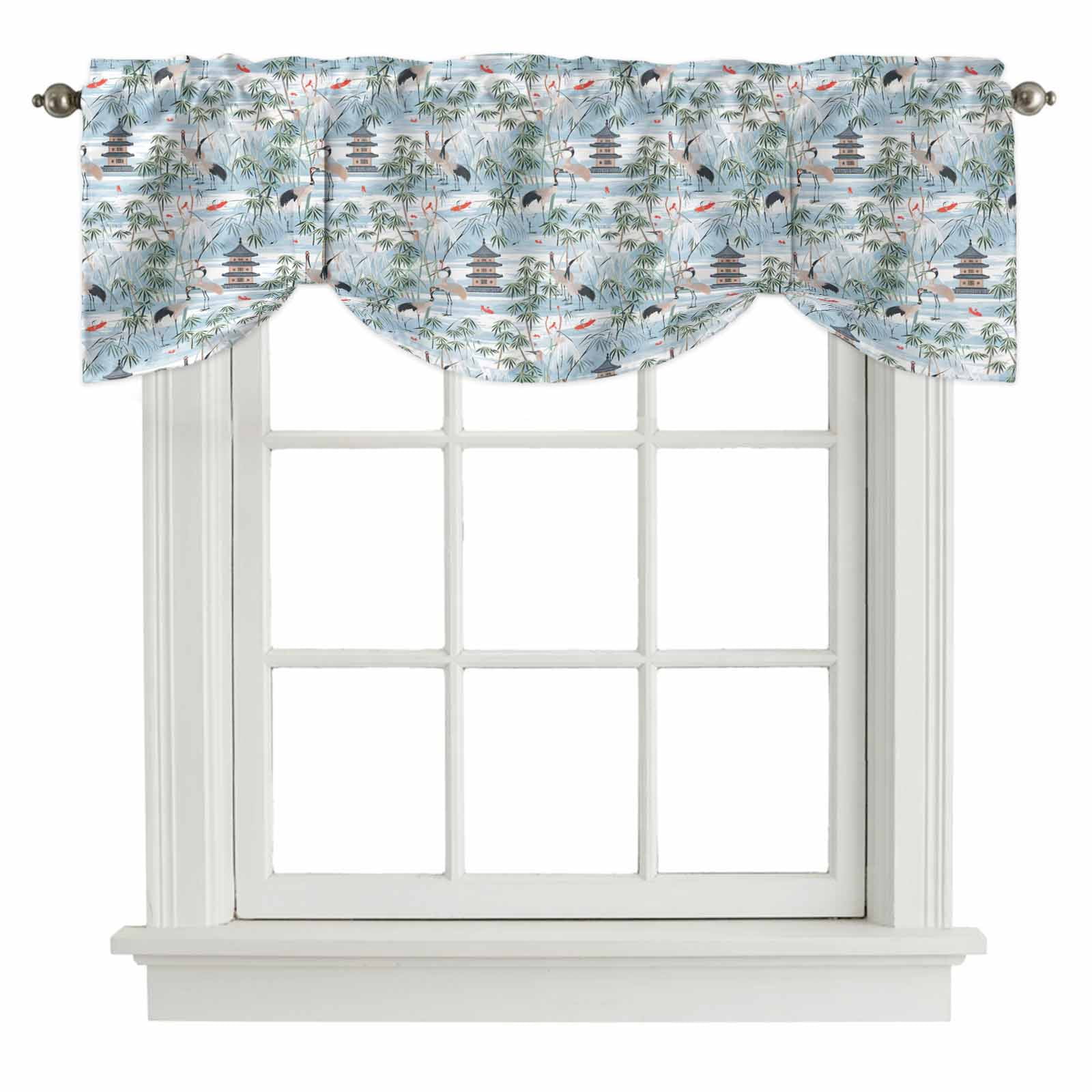 Tie Up Valances for Windows, Modern Garden Adjustable Valance Curtains ...