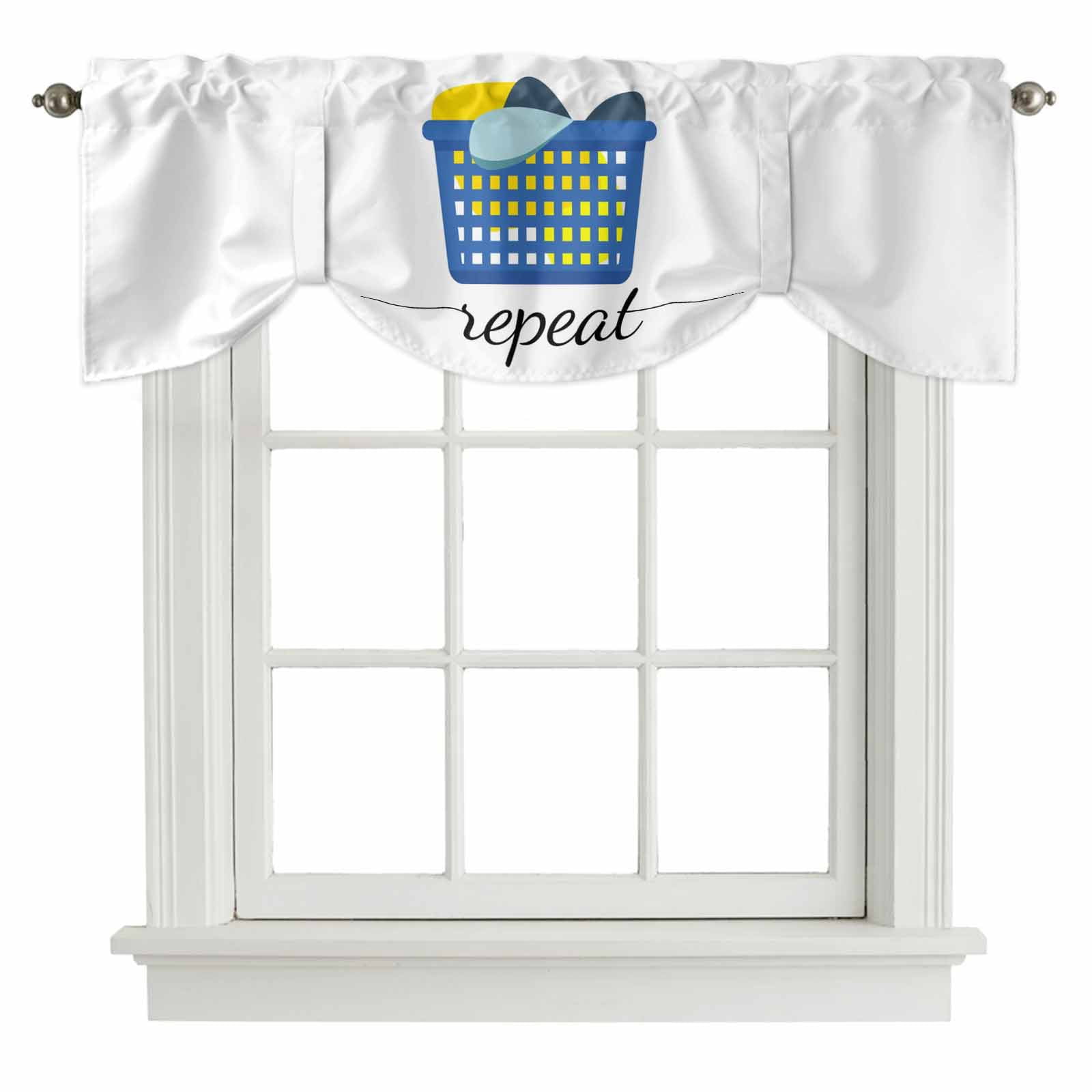 Tie Up Valances for Windows, Modern Minimalist Adjustable Valance ...