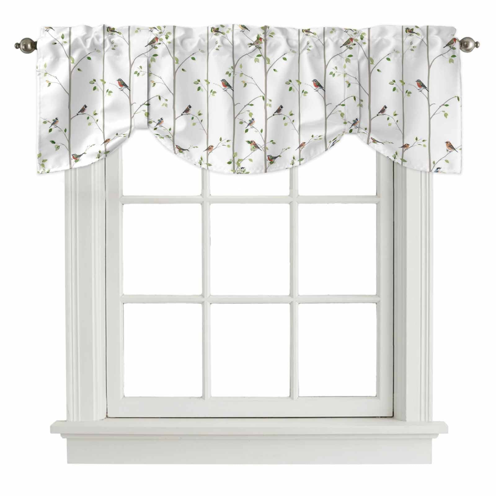 Tie Up Valances for Windows, Sparrow Adjustable Valance Curtains Window ...