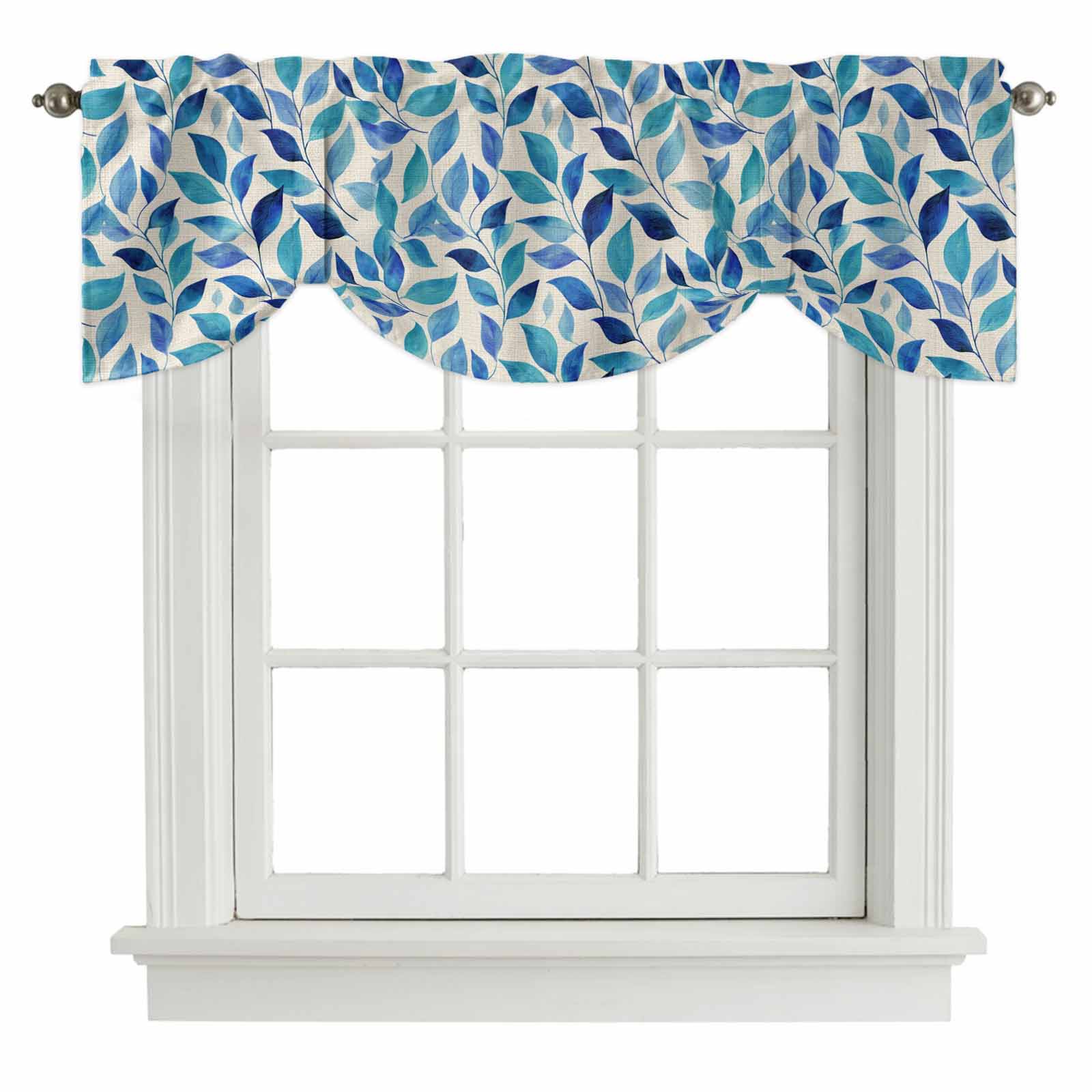 Tie Up Valances for Windows, Spring Leaves Adjustable Valance Curtains ...