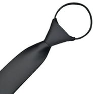 Solid Black Zipper Tie Mens Pre-Tied Necktie… - Walmart.com