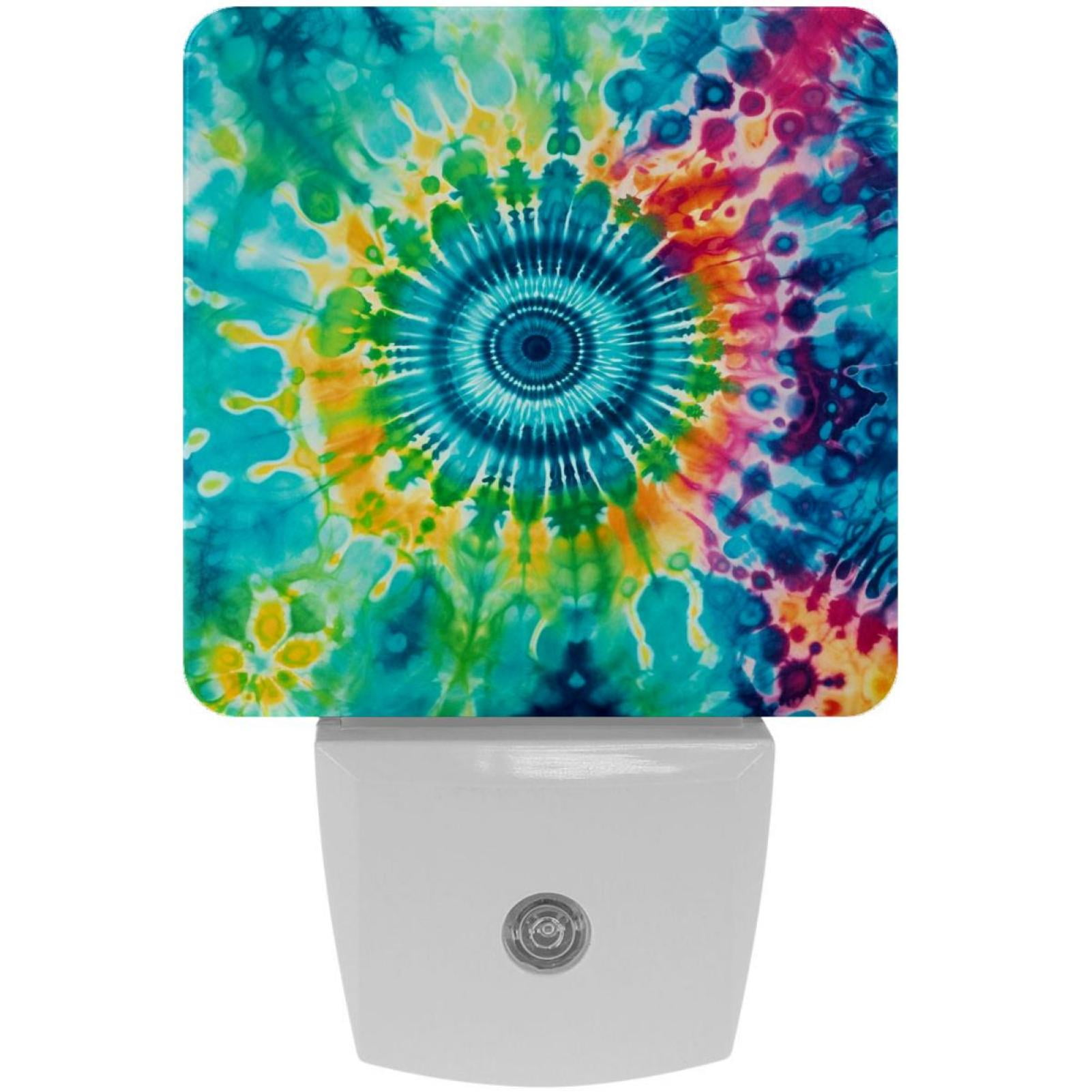 Tie-dye LED Square Night Lights - Bedside Lighting Solution for a ...