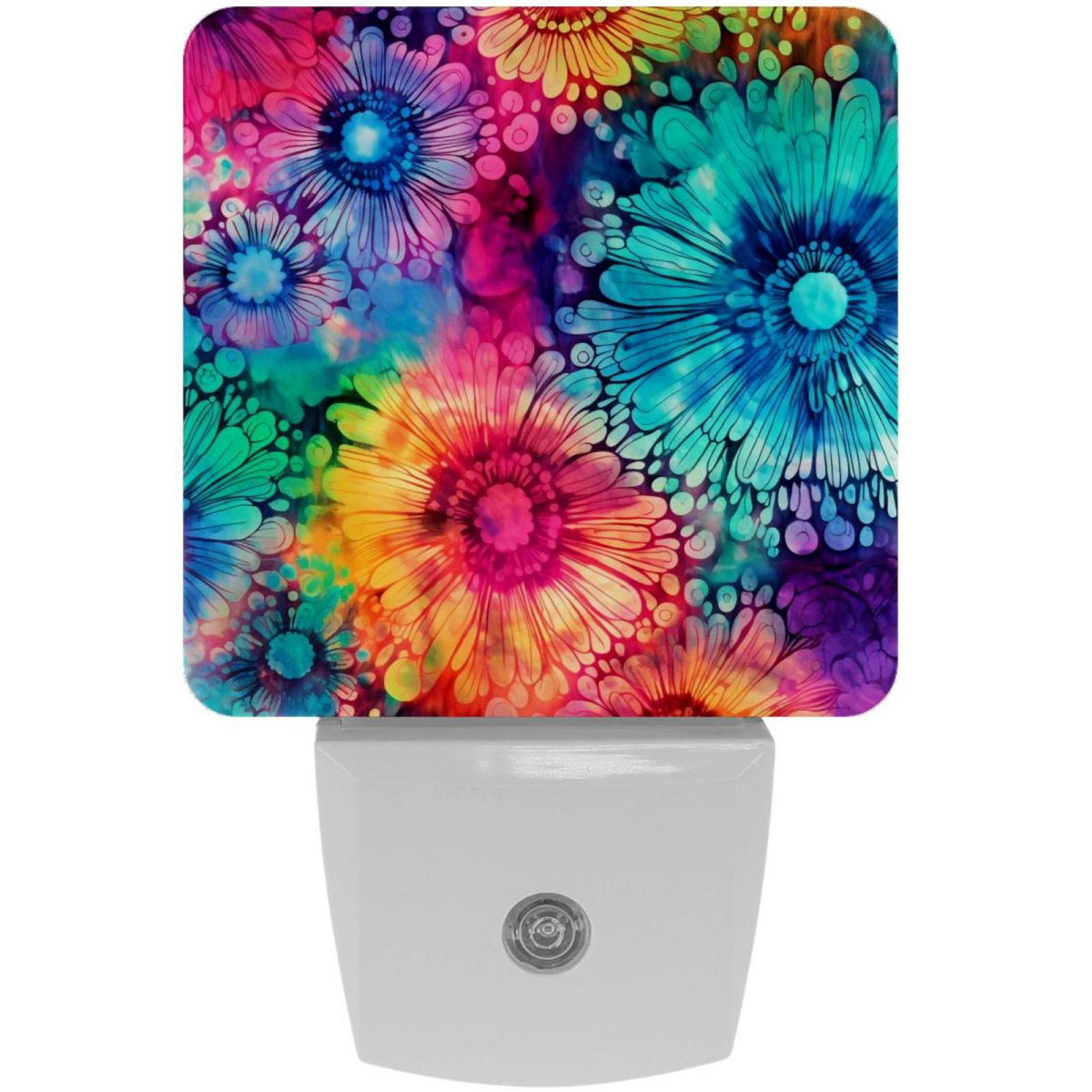 Tie-dye LED Square Night Lights - Energy Efficient and Stylish Bedroom ...