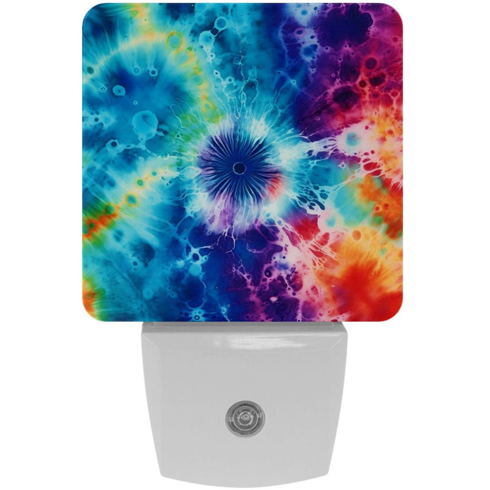 Tie-dye LED Square Night Lights- Modern and Energy Efficient Bedside ...
