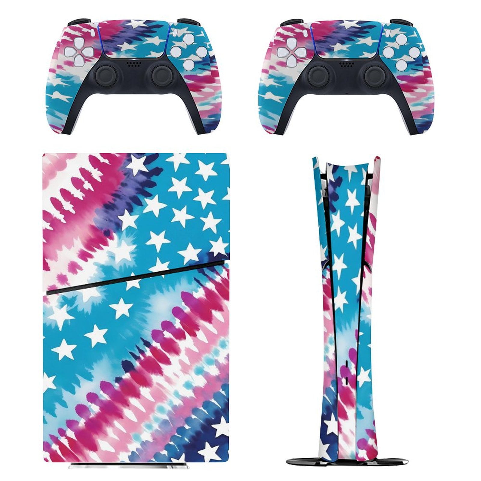 Tie-dye, Stars, Parallel PS5/PS5 Slim Digital Disc Skin Sticker For ...