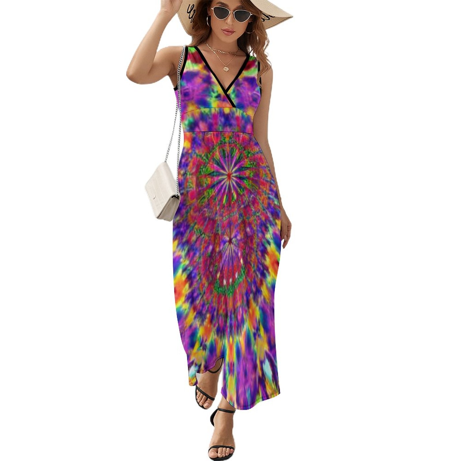 Tie dye vibrant Ai art Disco ball disco fever boogie dance 70s club ...