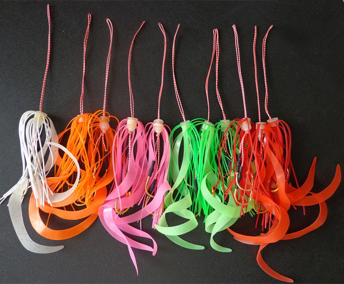 Tie isini gold hook 13# with silicone silk ribbon matching Yanyue S ...