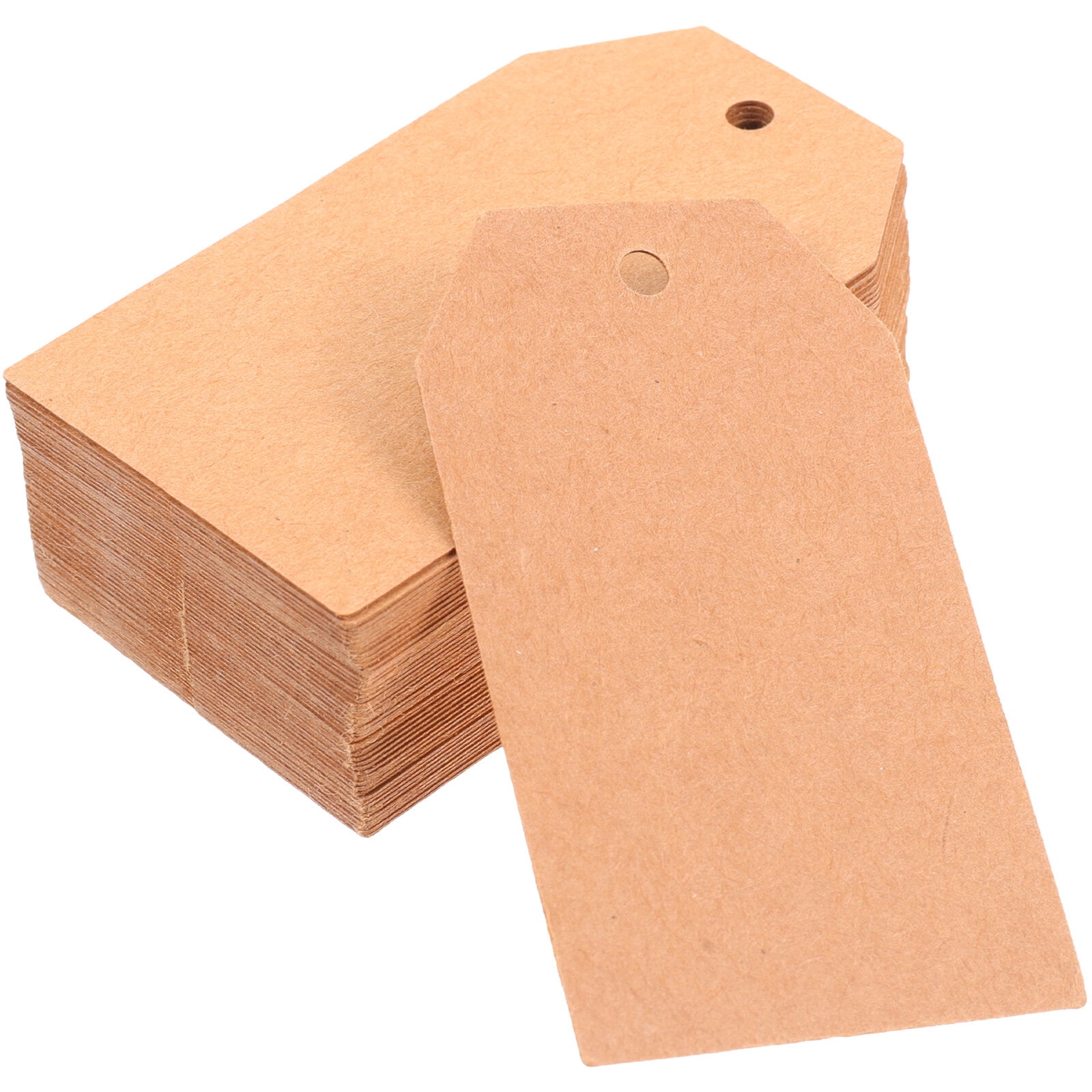 Tineasur DIY Craft Paper Tags with Holes for Tying Light Brown 200Pcs ...