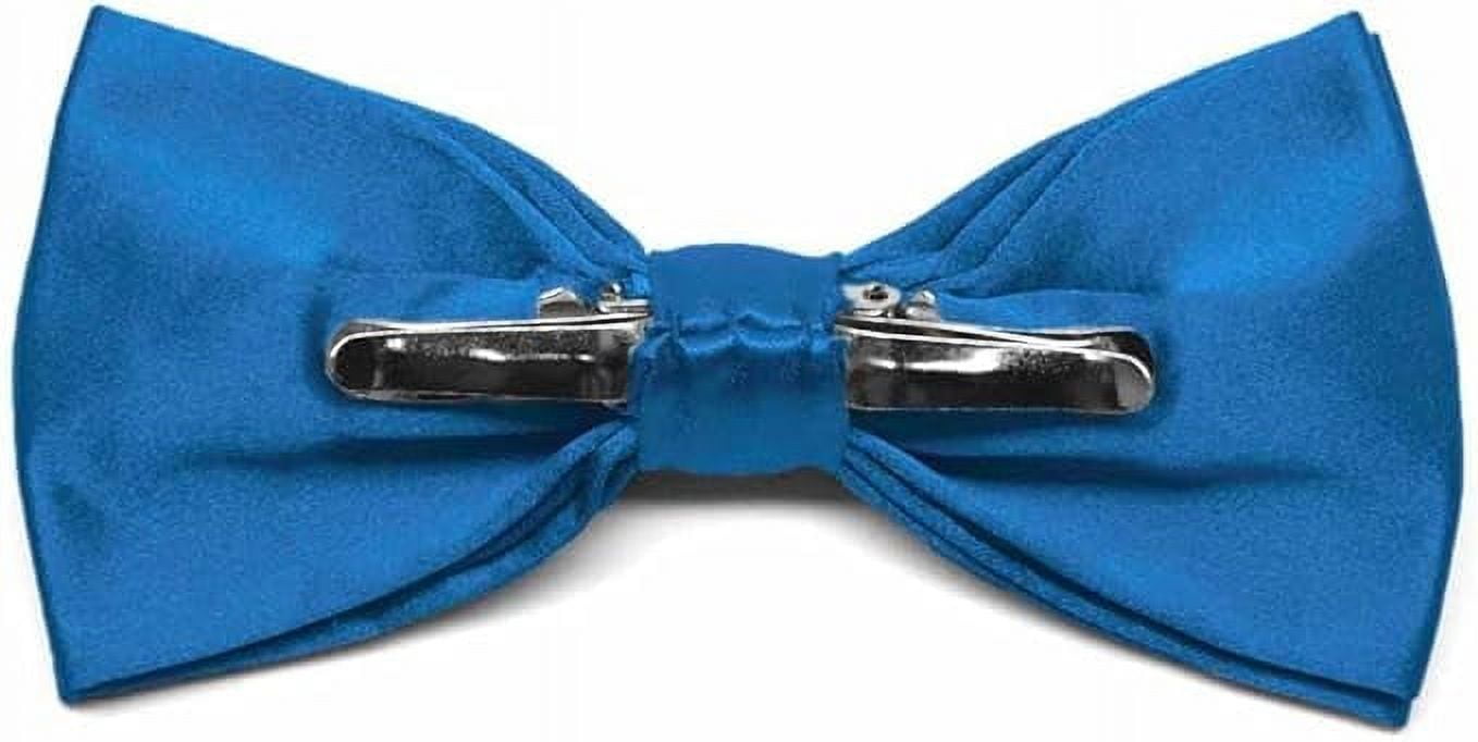TieMart Adult Clip-On Bow Tie, Azure Blue - Walmart Business Supplies