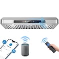 Tieasy Under Cabinet Range Hood 36 Inch, 900 CFM Voice/Gesture/Remote ...