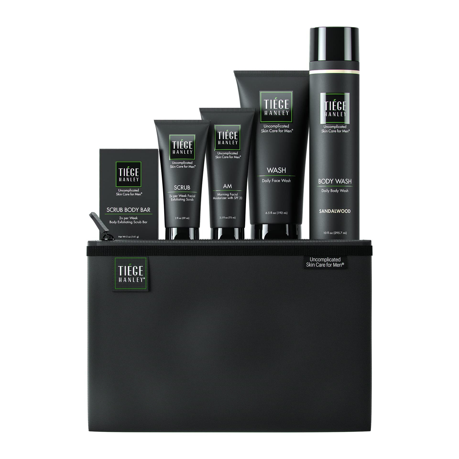 Tiege Hanley Men's SkinCare Bathroom Essentials 6-pieces includes Body ...