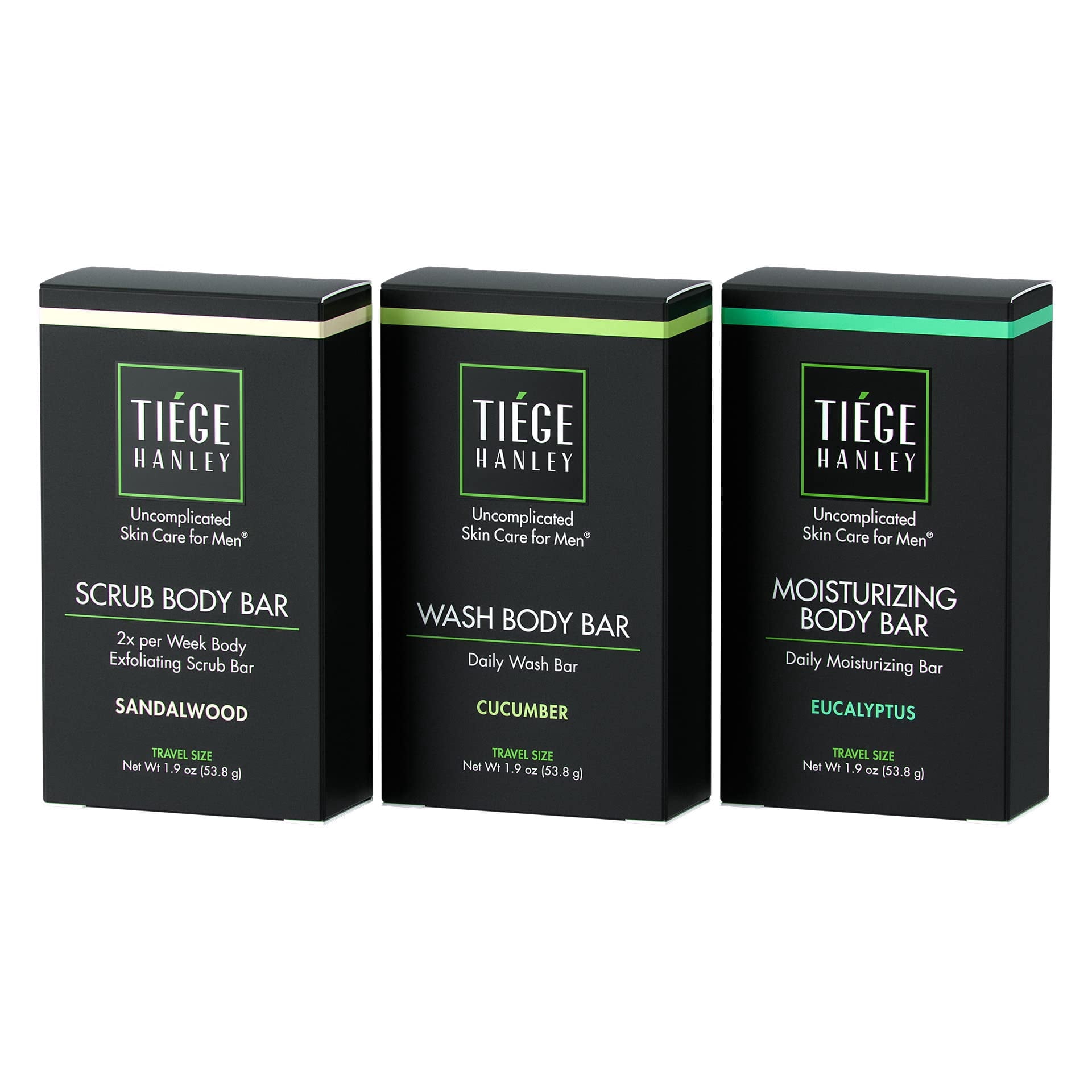 Tiege Hanley Travel-Sized Boar Soaps (WASH BODY BAR, SCRUB BODY BAR ...