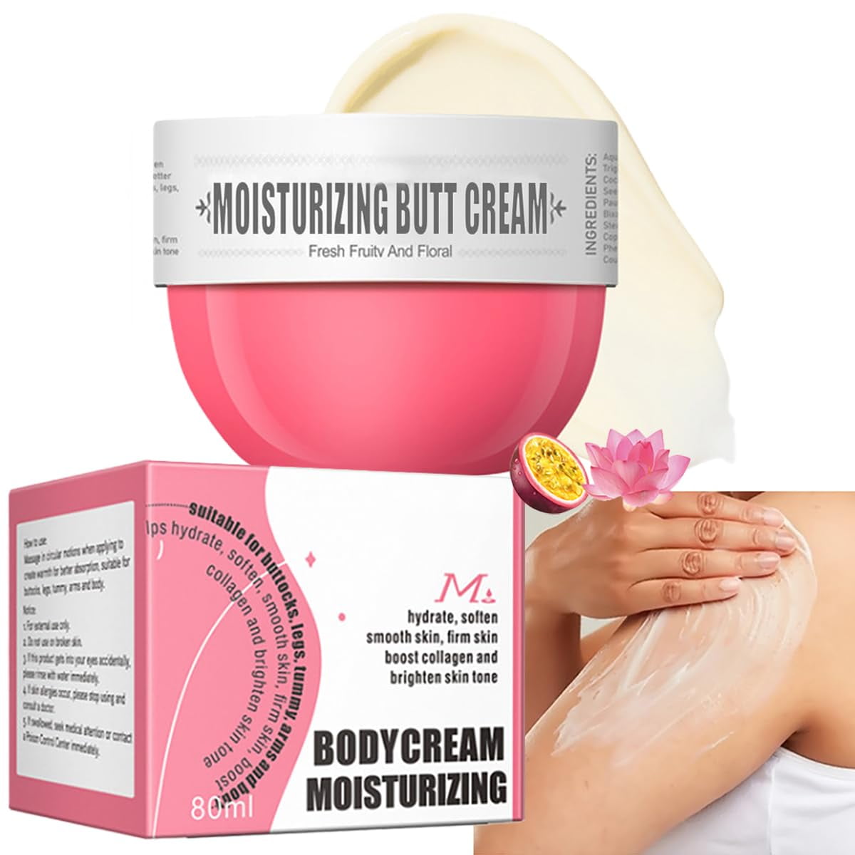 Tiejdhr Moisturizing Butt Cream, MMF7 Body Cream Butt Firming Cream Body Skin Repair- Fast ...