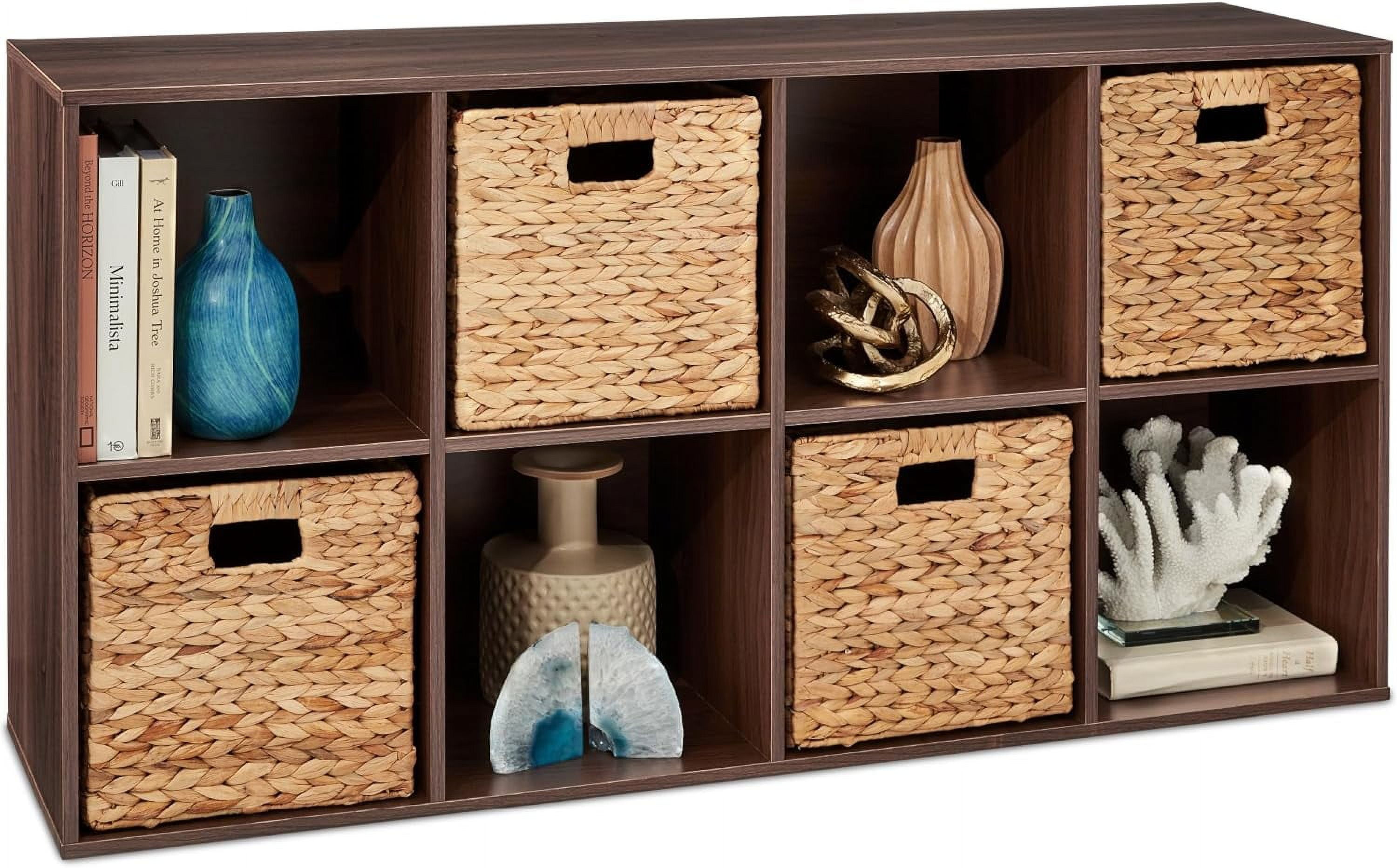 Tielewhite 9-Cube Storage Organizer, 11in Shelf Opening, Bookcase ...