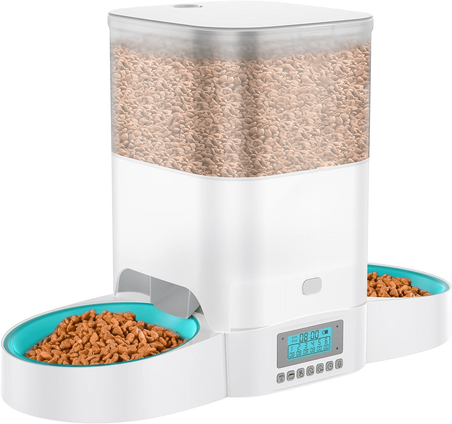 Tielewhite Automatic Cat Feeder for Two Cats,3.5L Cat Food Dispenser ...