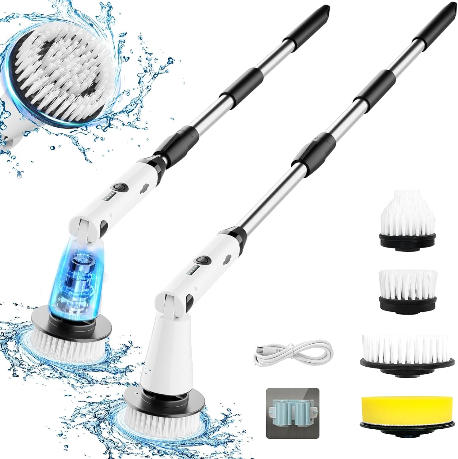 Tielewhite Electric Spin Scrubber, Power Shower Cleaning Brush with ...