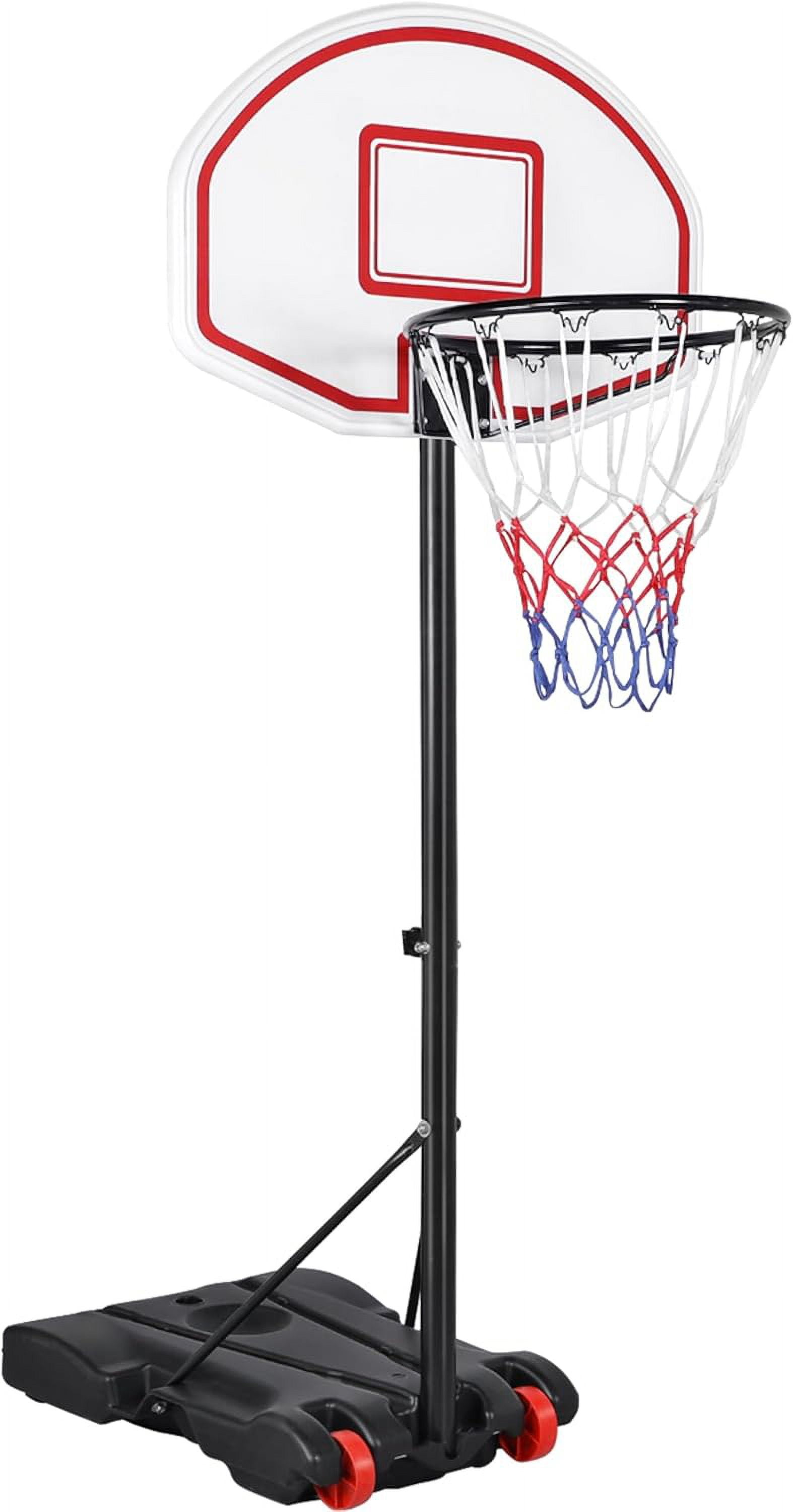Tielewhite Portable Basketball Hoop Stand Backboard System Height ...