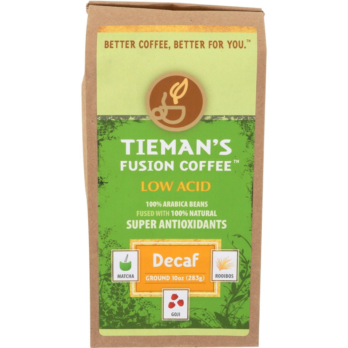 Tieman’s Fusion Coffee Ground Decaf Fusion - Case of 6 - 10 oz ...