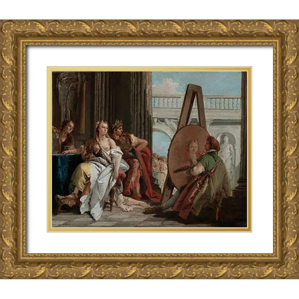 Tiepolo, Giovanni Battista 14x12 Gold Ornate Wood Framed with Double ...