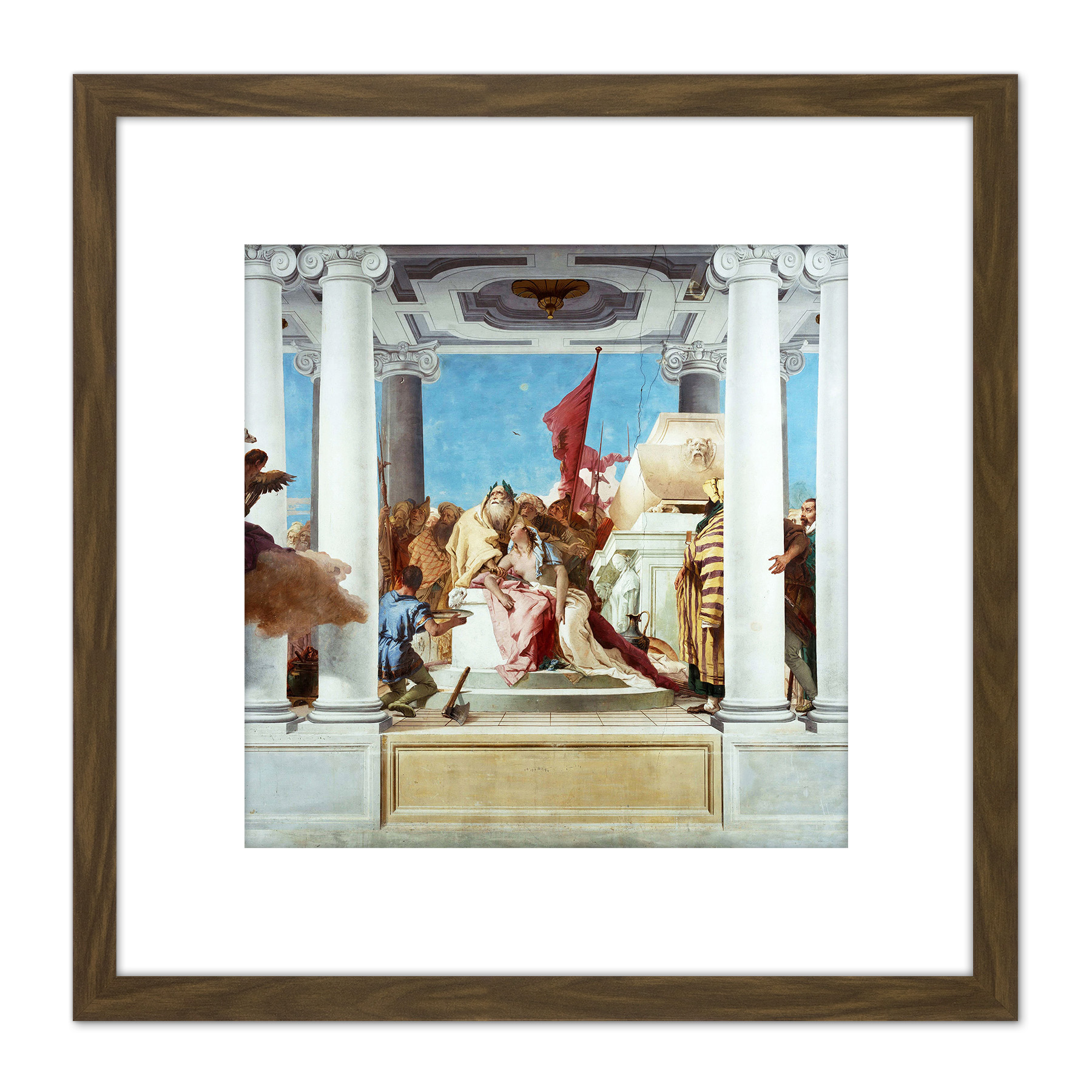 Tiepolo Sacrifice Iphigenia Greek Myth Painting 8X8 Inch Square Wooden ...