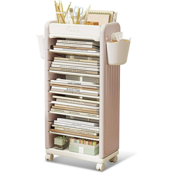 Tier Book Cart | Mobile Bookshelf, Rolling Storage Cart & Mobile ...