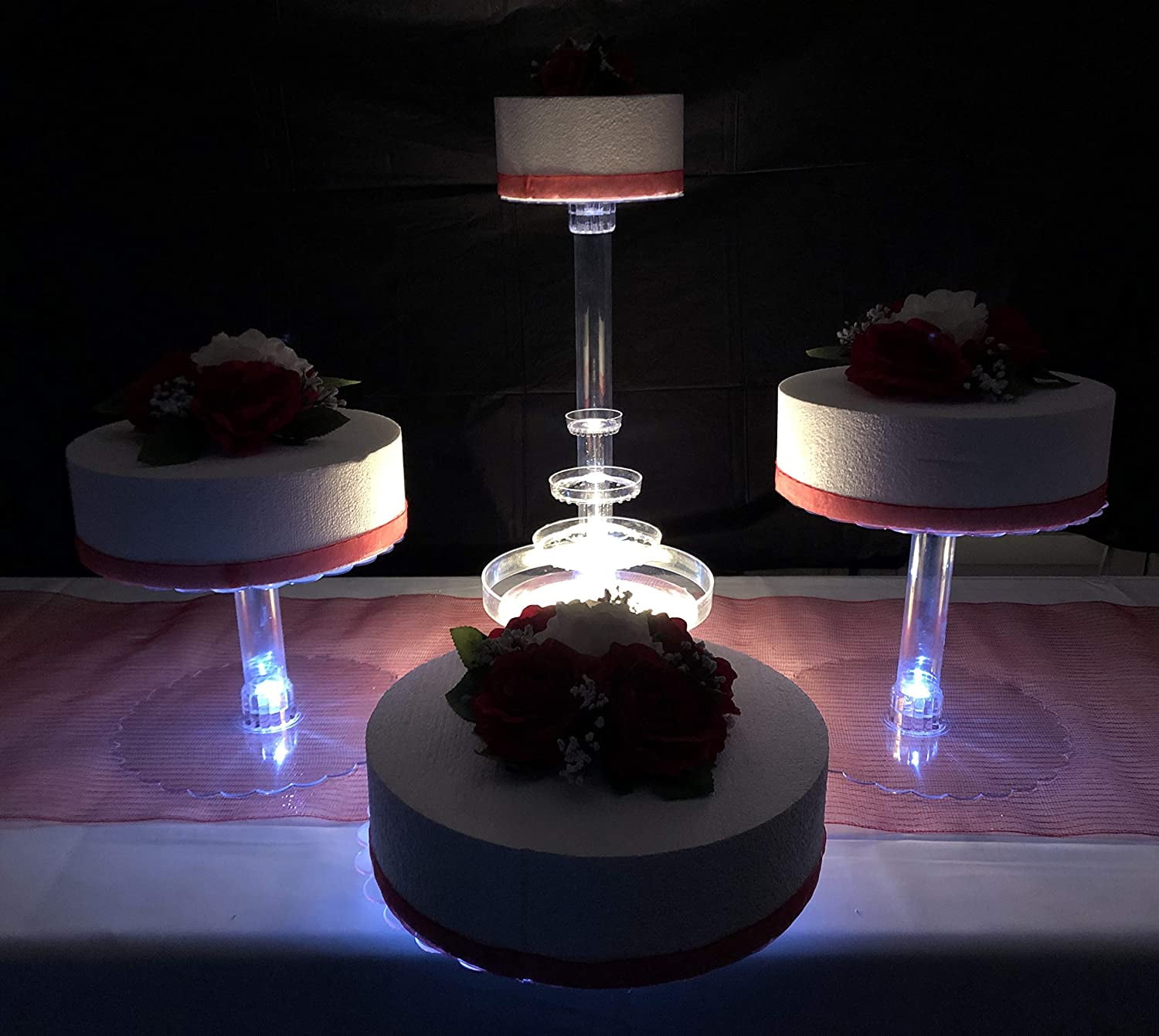Tier Wedding Cake Stand with and Optional Water Fountain (4 Tier Stand ...