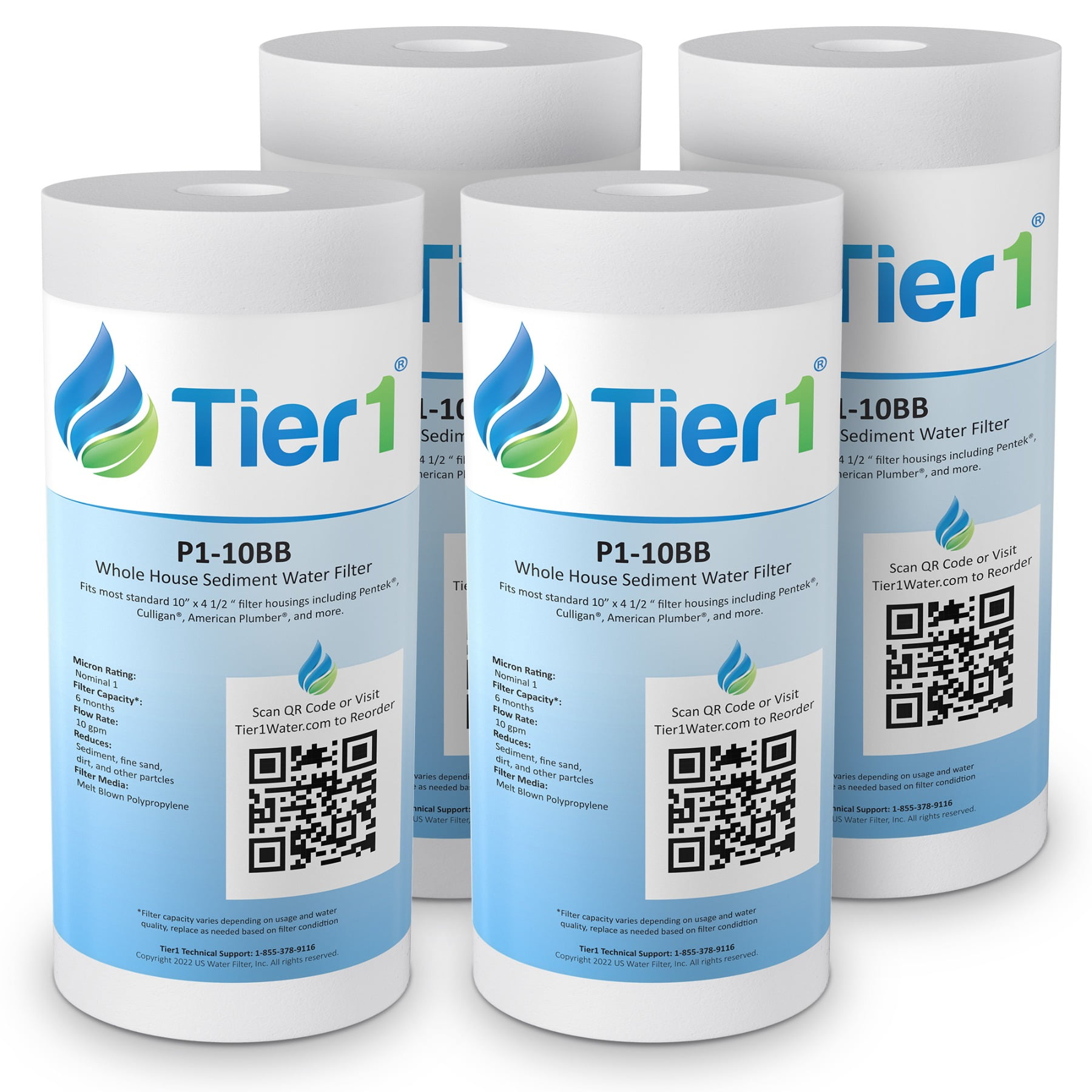 Free Shipping! Tier1 Sediment Water Filter Cartridge, 1 Micron, 10x4.5 ...