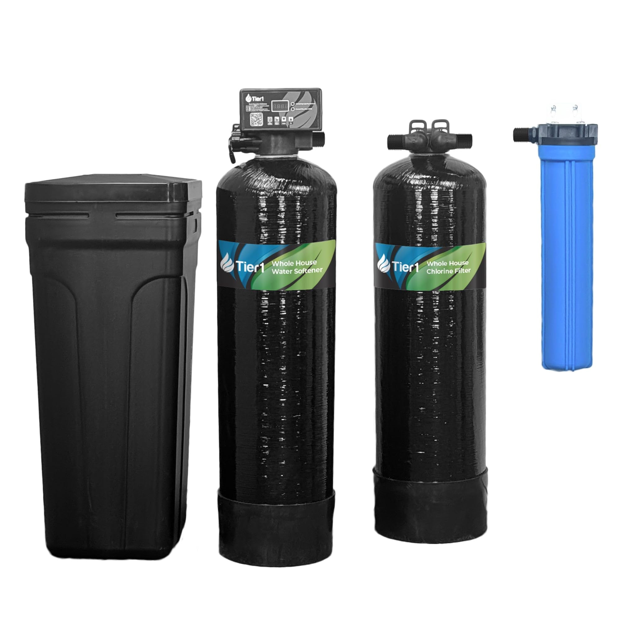 Tier1 32,000 Grain Water Softener & Chlorine Reduction Combo | Complete ...