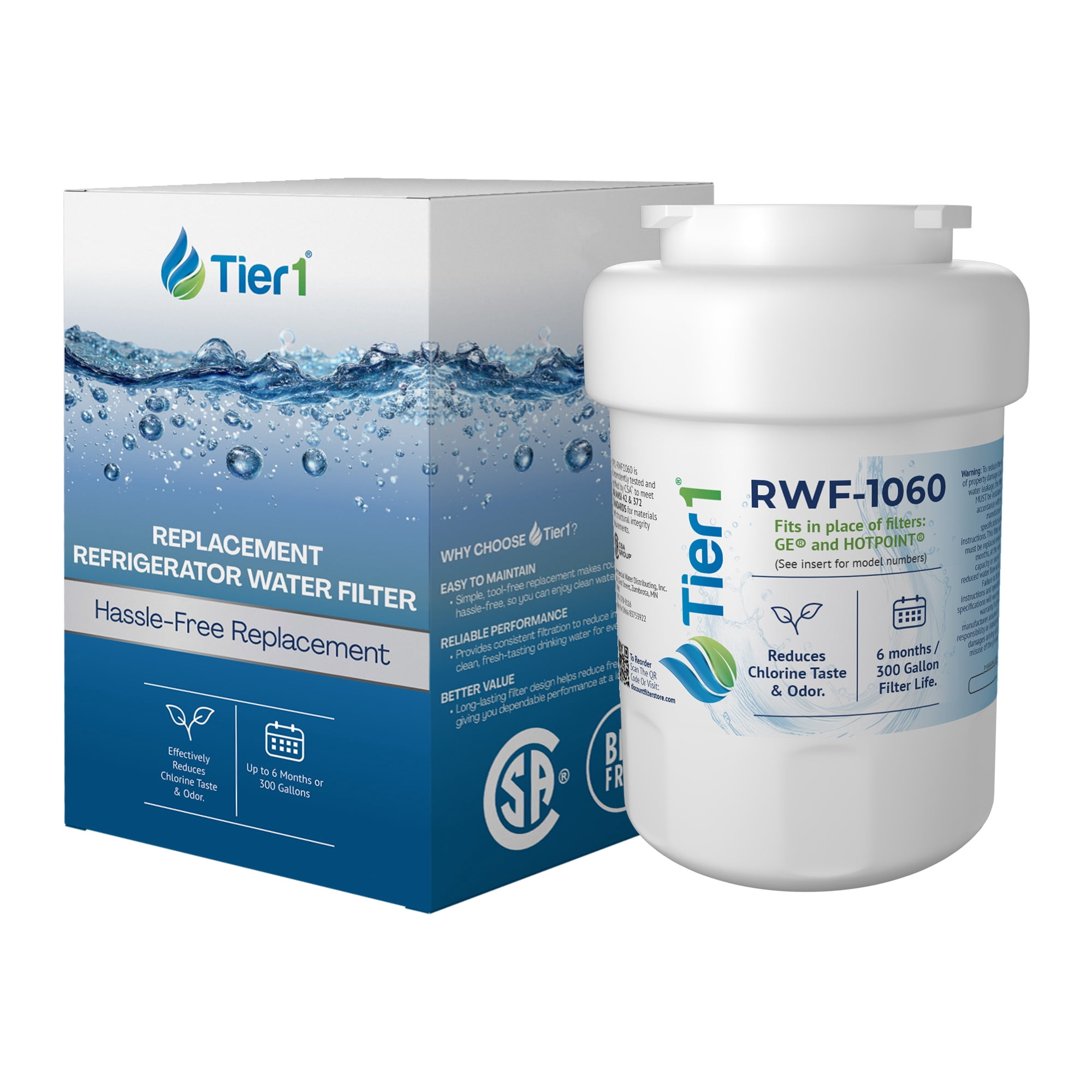 Tier1 MWF Water Filter | For GE, Kenmore | NSF Certified, 6 Months Life ...