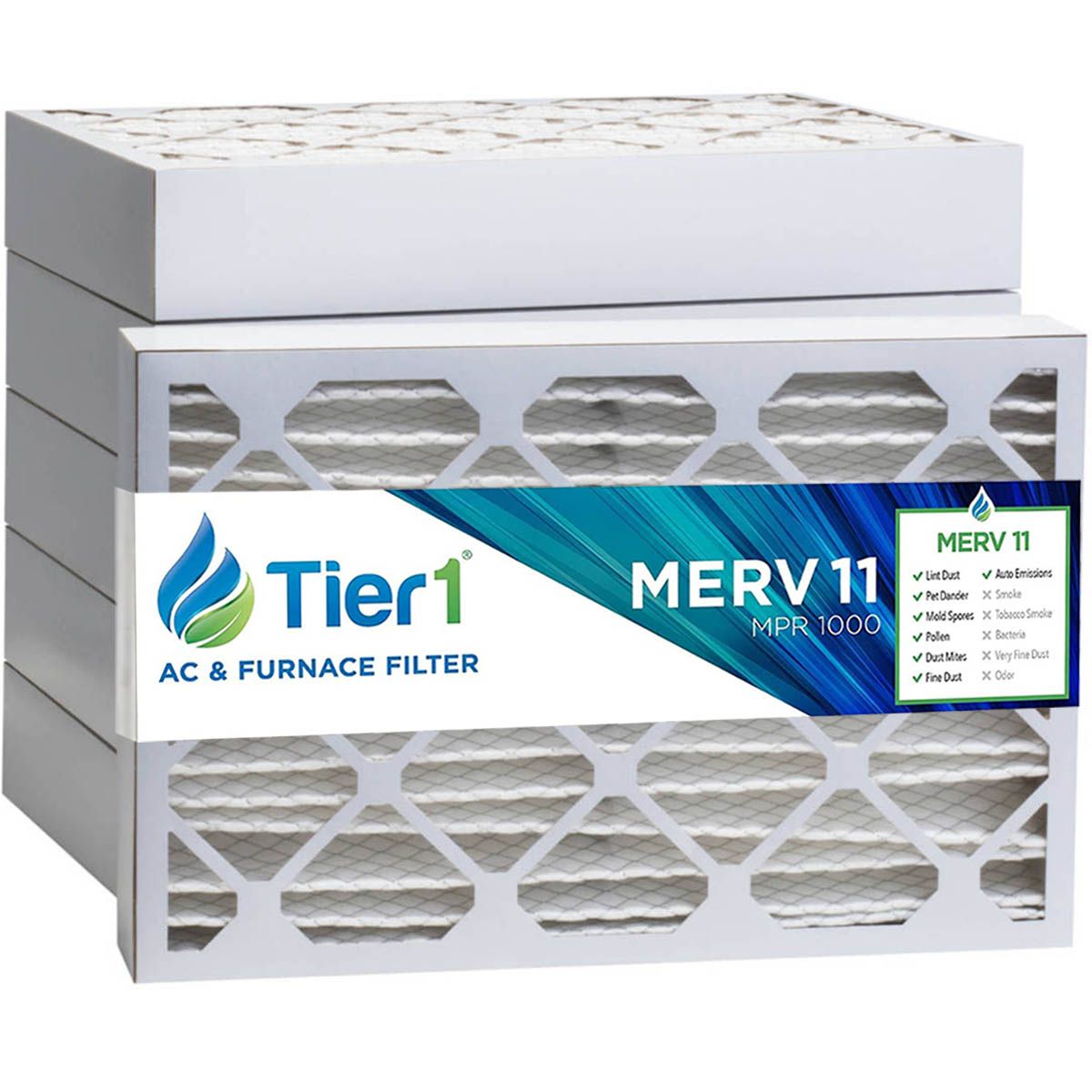 Tier1 Pleated Air Filer - 16x25x4 - MERV 11 - Replacement for Ultra Allergen System Air Filter ...