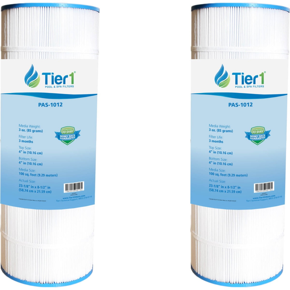 Tier1 Pool & Spa Filter Cartridge 2-pk | Replacement for Hayward C1100 ...