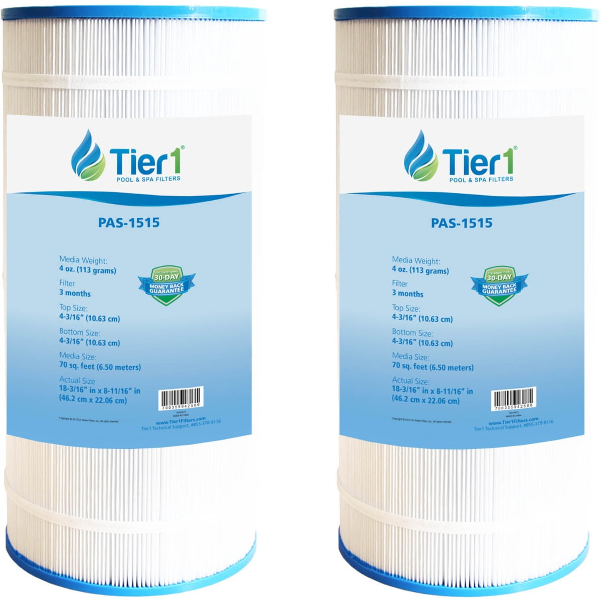 Tier1 2-pk Pool & Spa Filter Cartridge for Sta Rite PTM70, T-70TX ...