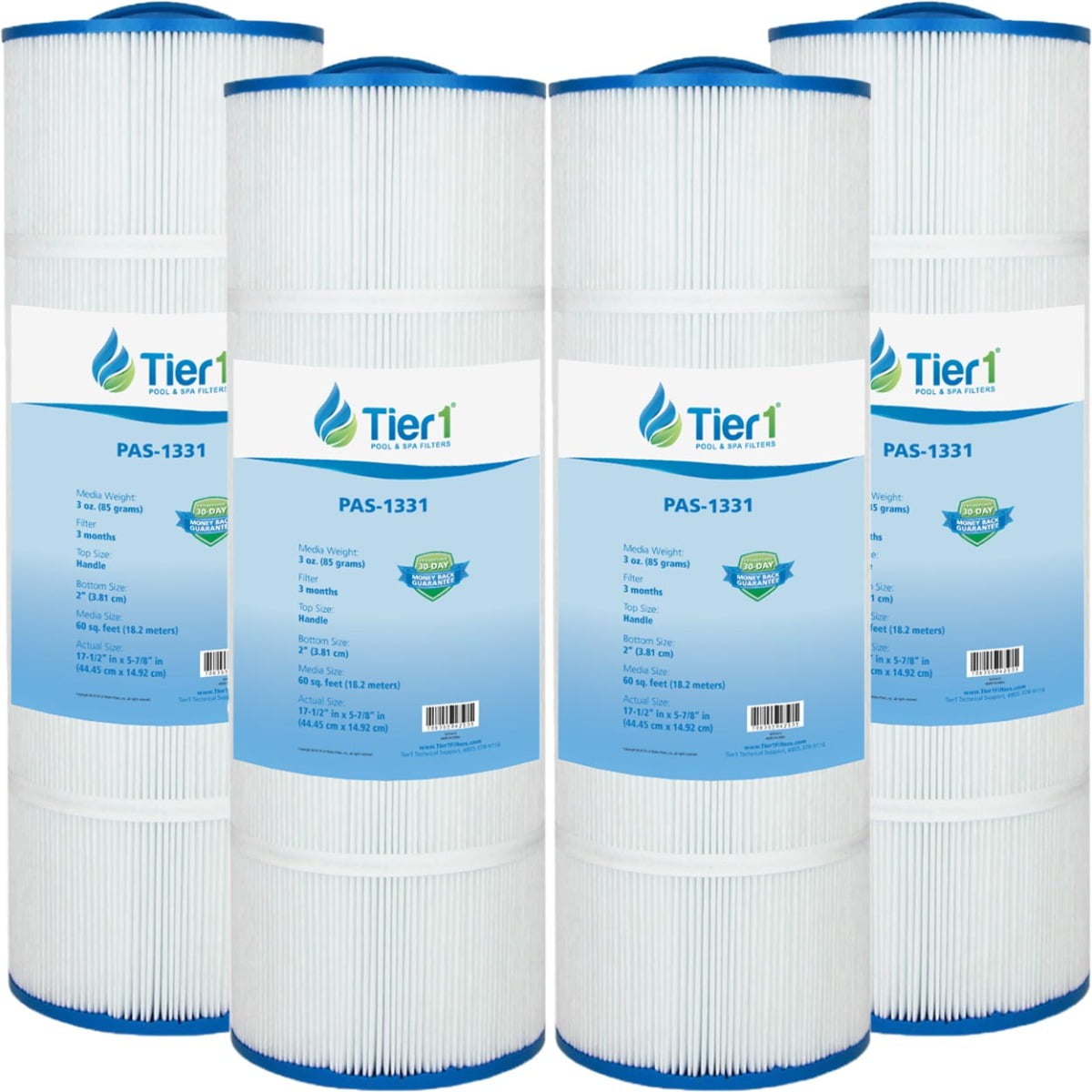 Tier1 Pool & Spa Filter Cartridge 4-pk | Replacement for J400 Jacuzzi ...