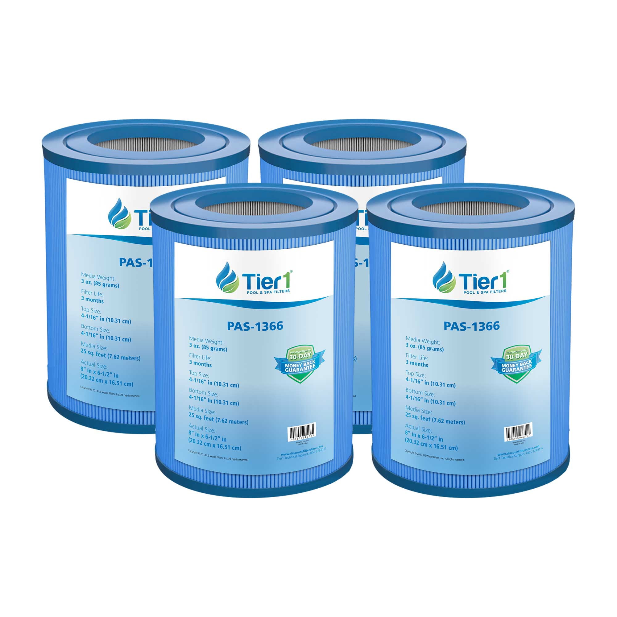 Tier1 Pool & Spa Filter Cartridge 4-pk | Replacement for Master Spas ...