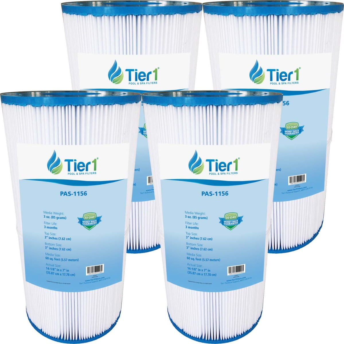 Tier1 Pool & Spa Filter Cartridge 4-pk | Replacement for Pentair Clean ...