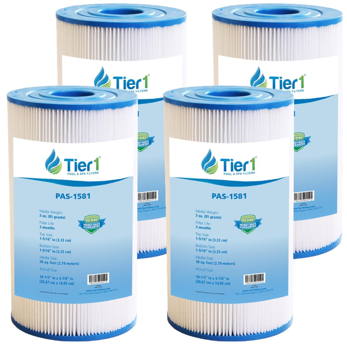 Tier1 Pool & Spa Filter Cartridge 4-pk | Replacement for Watkins 31489 ...