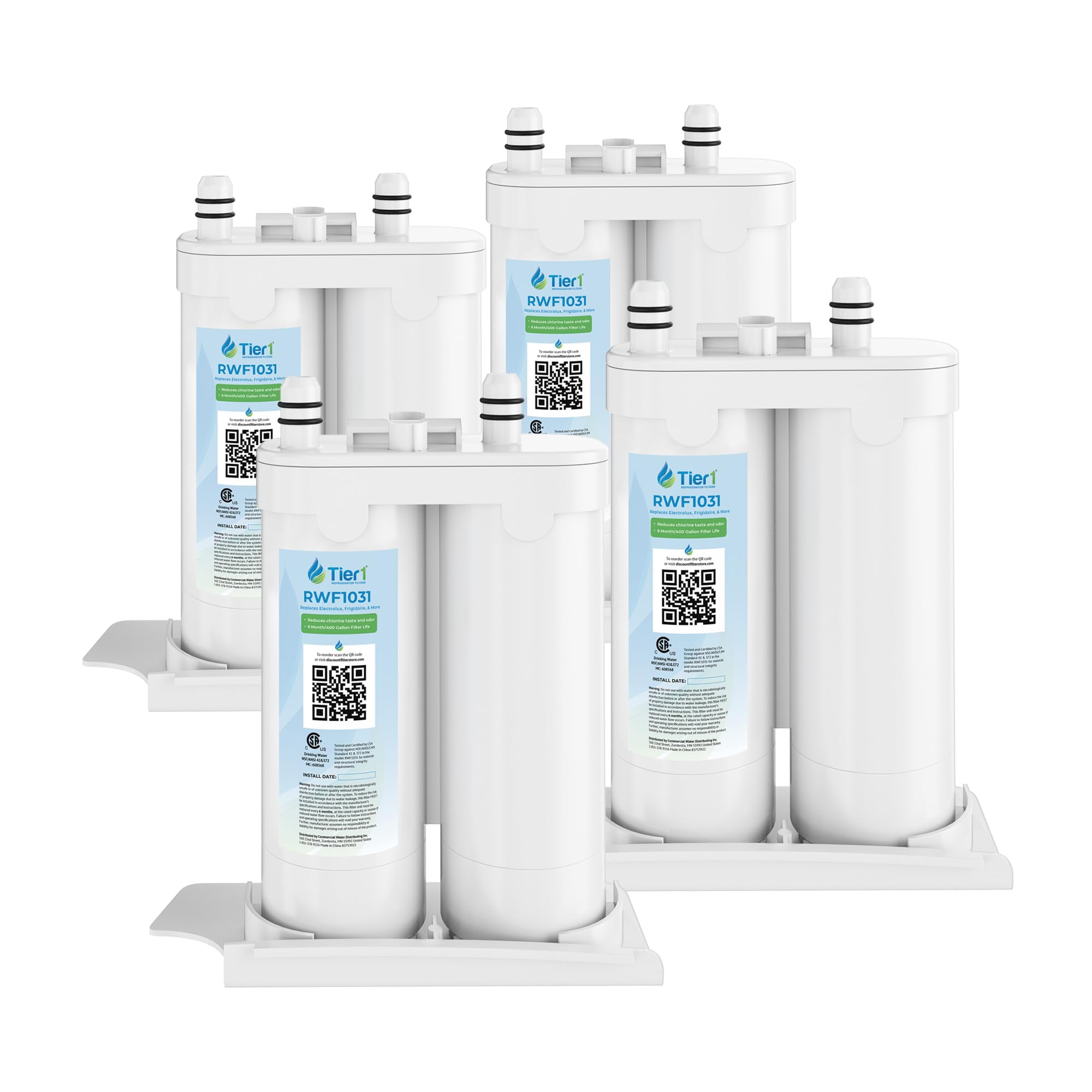 Tier1 PureSource2 Refrigerator Water Filter 4-pk | Replacement for ...