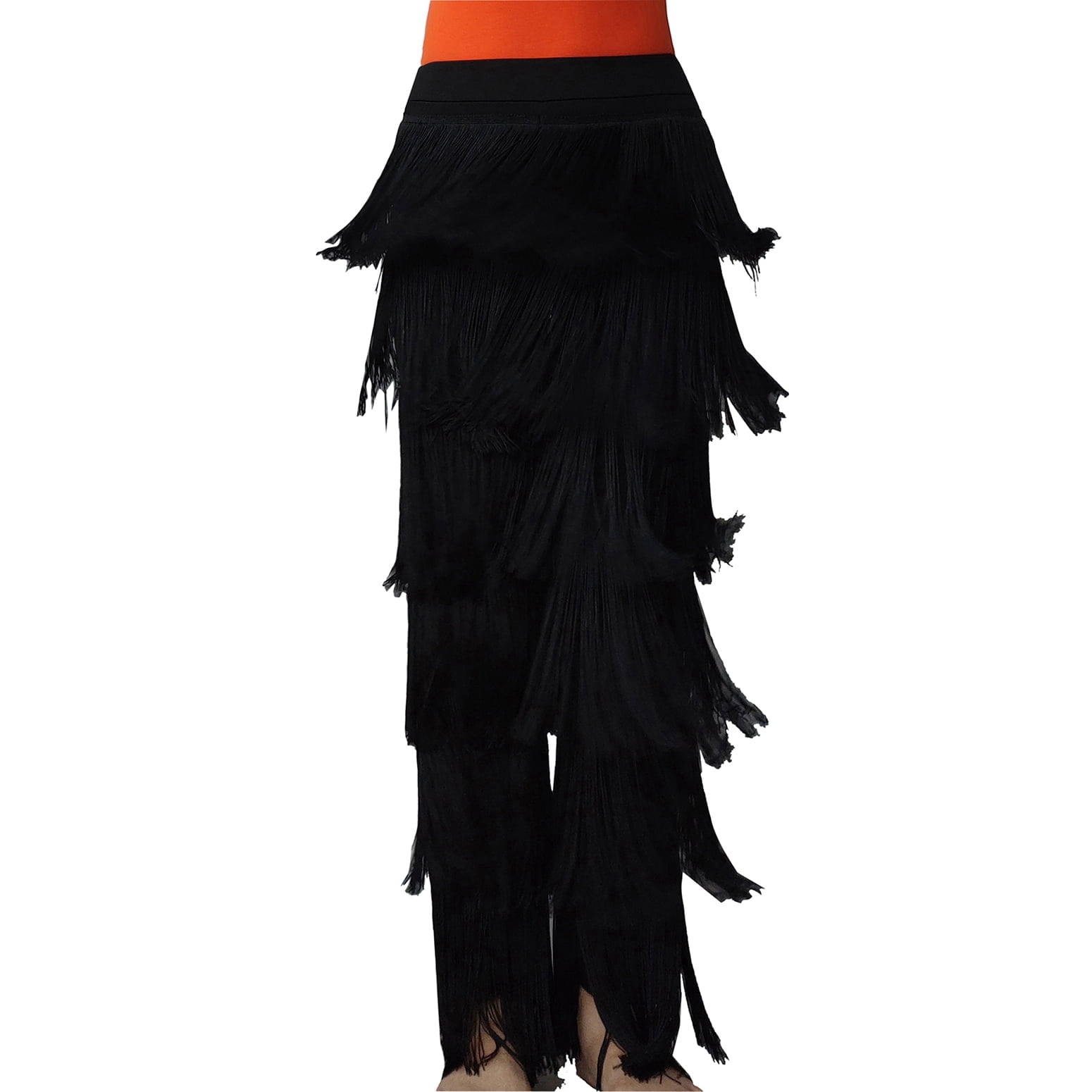 Tiered Fringe Tassel Pants Trousers For Samba Latin Salsa Dance ...