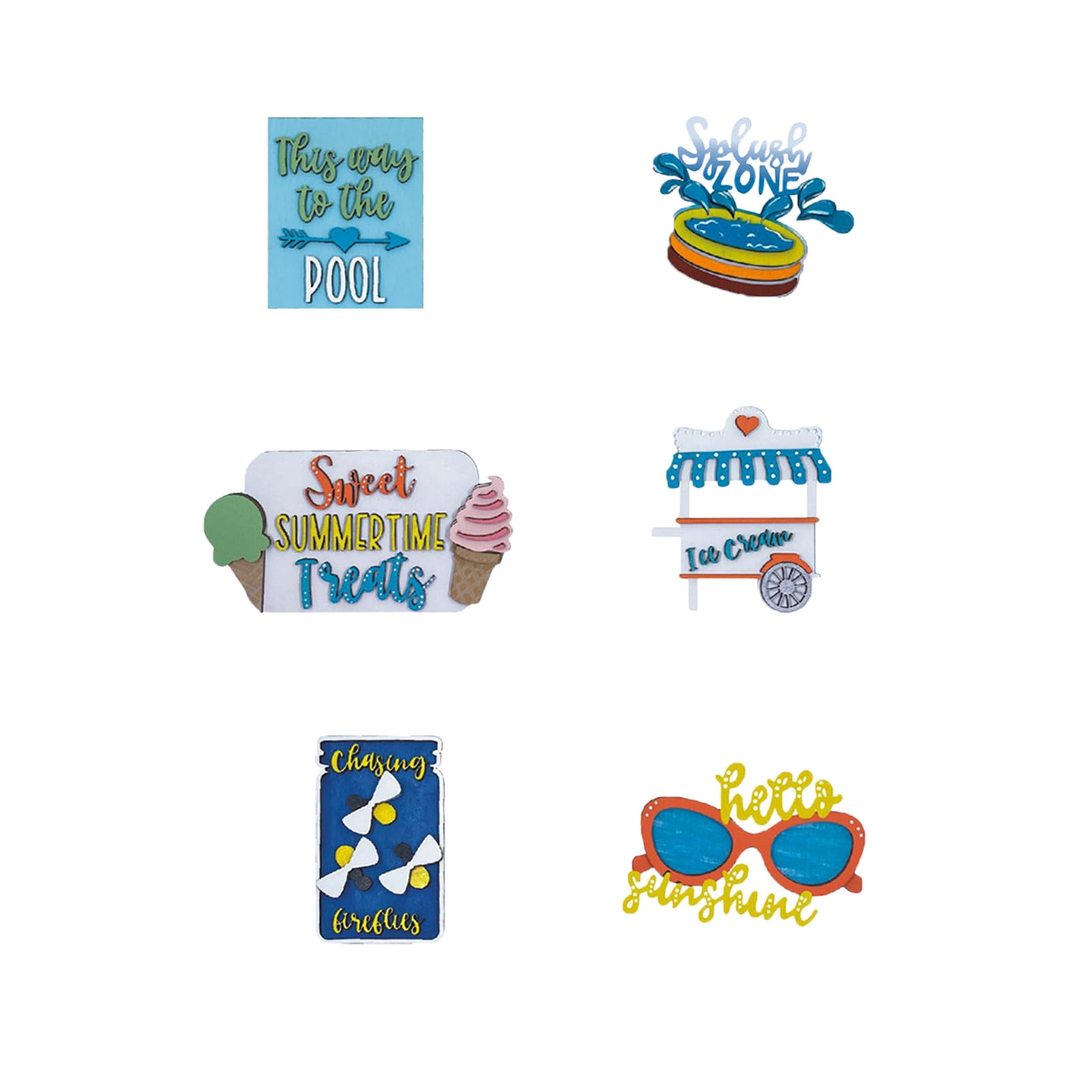 Tiered Mini Spring Tray Decorations - Wood, for Home, Festival Parties ...