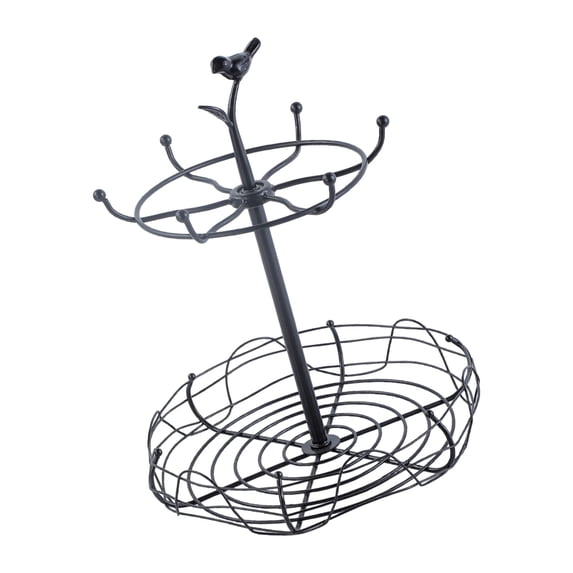 Tiered Rotating Coffee Cup Pods Organiser Sturdy Iron Frame Design ...