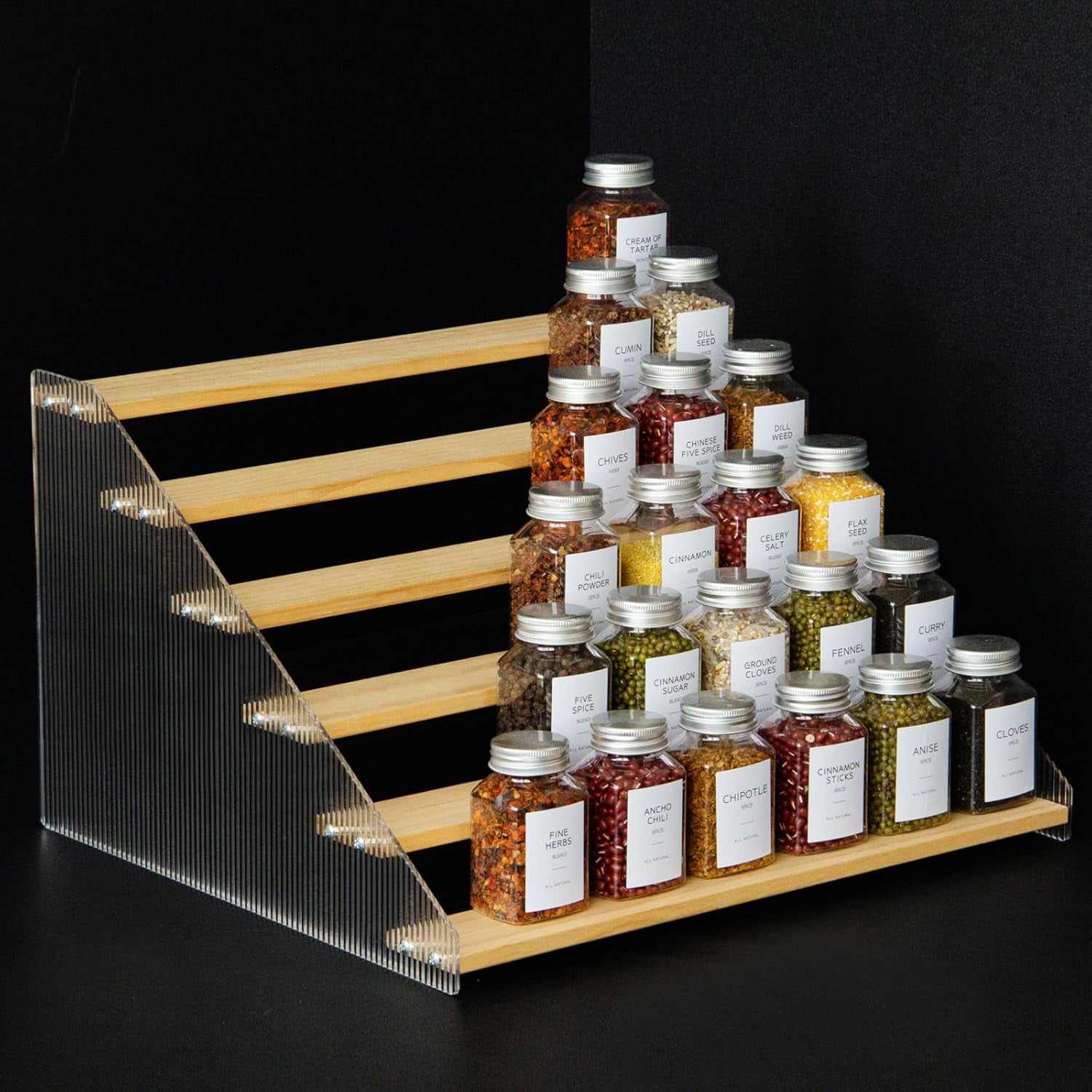 Tiered Spice Rack Organizer for Cabinet & Countertop, 6 Tier Spice ...