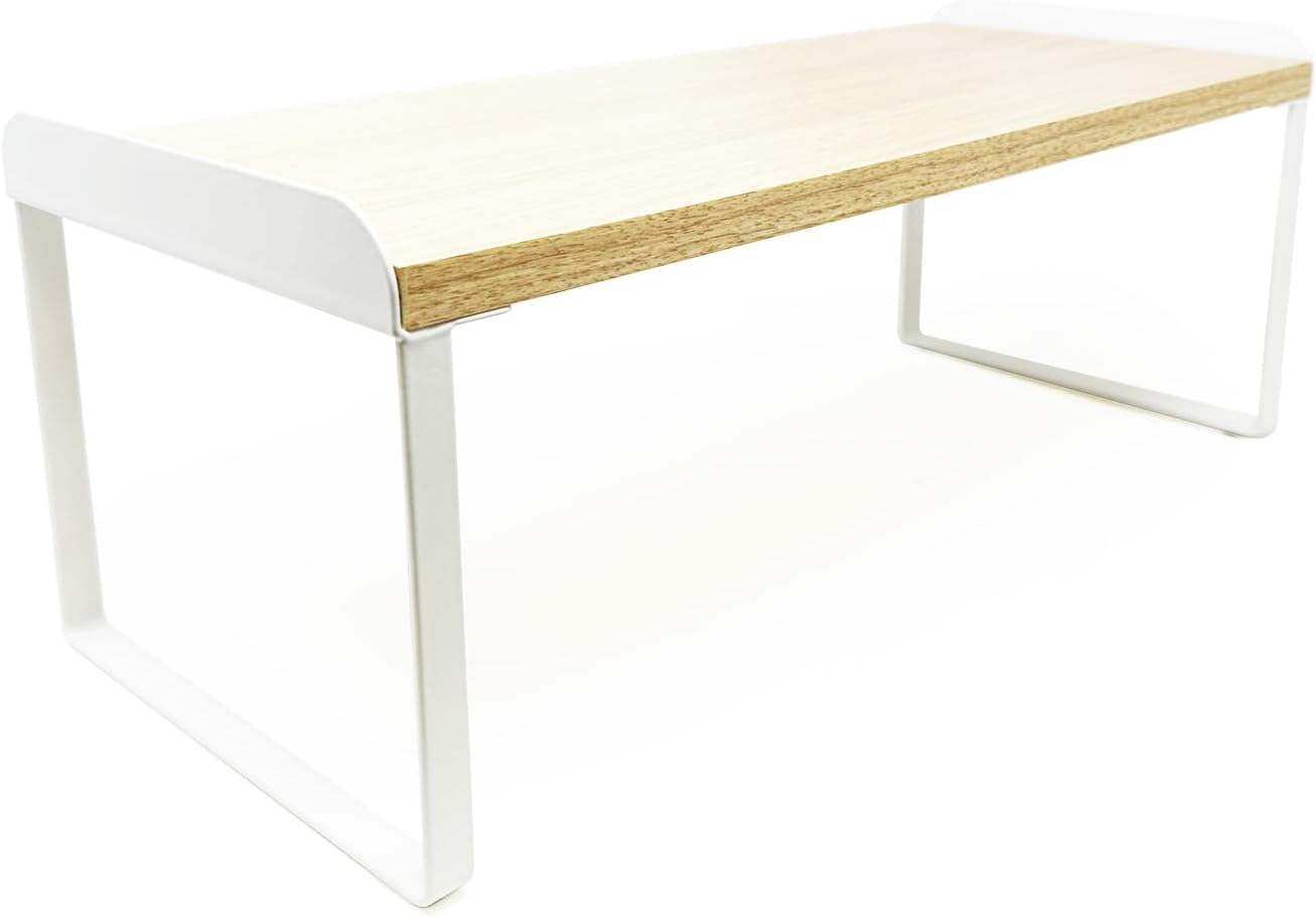 Tiered Wood Cabinet Rack, Shelf Organizer and Storage for Kitchen ...