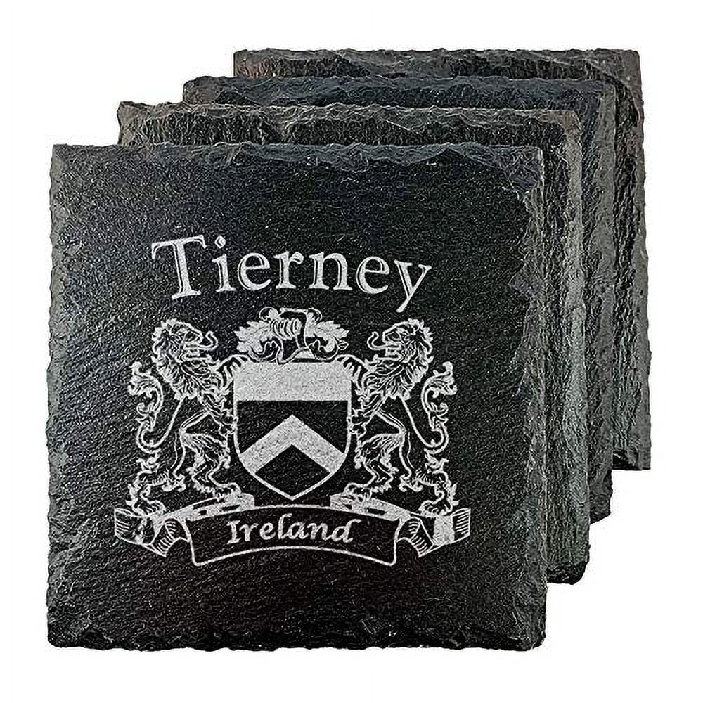 Tierney Irish Coat of Arms Slate Coasters - Set of 4 - Walmart.com
