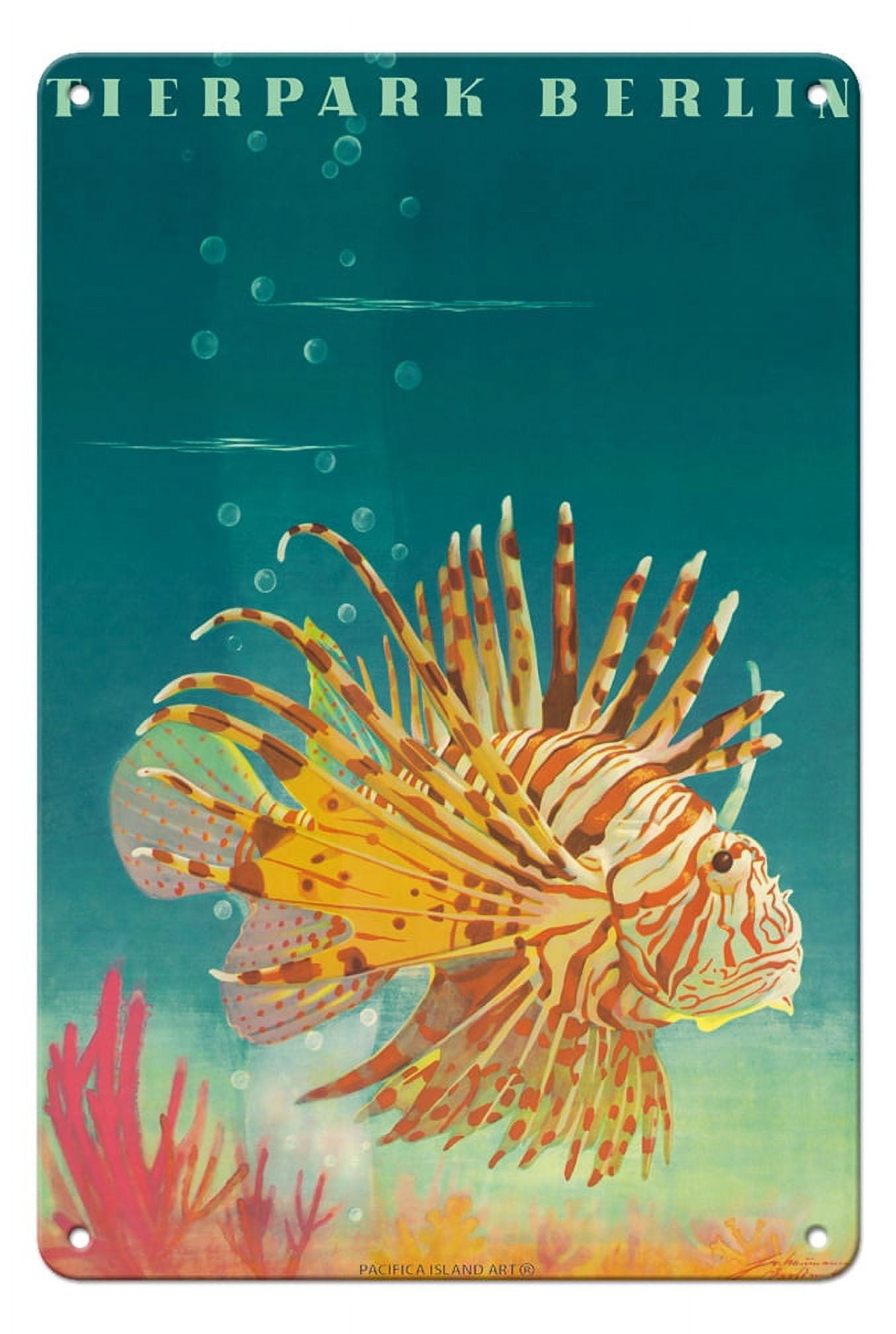 Tierpark Berlin Germany - Lionfish - Zoo and Aquarium - Vintage Museum ...