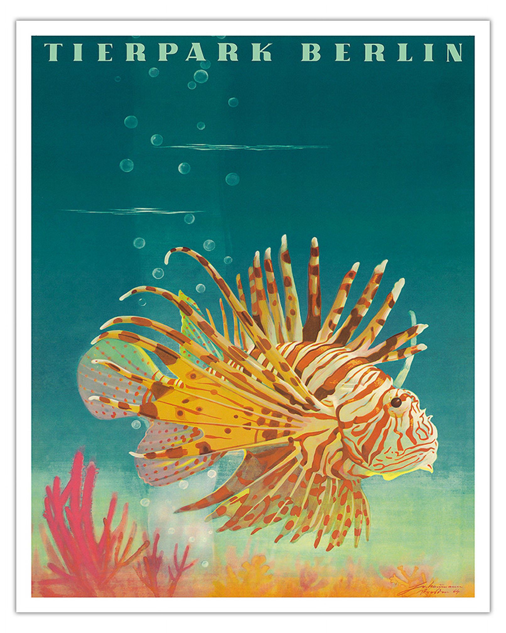 Tierpark Berlin Germany - Lionfish - Zoo and Aquarium - Vintage Museum ...