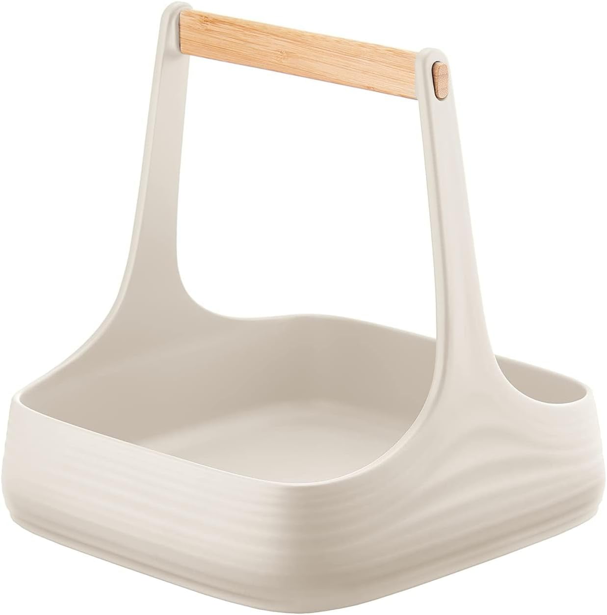 Tierra 8.6" Table Caddy with Handle - Milk White - 100% Recycled ...