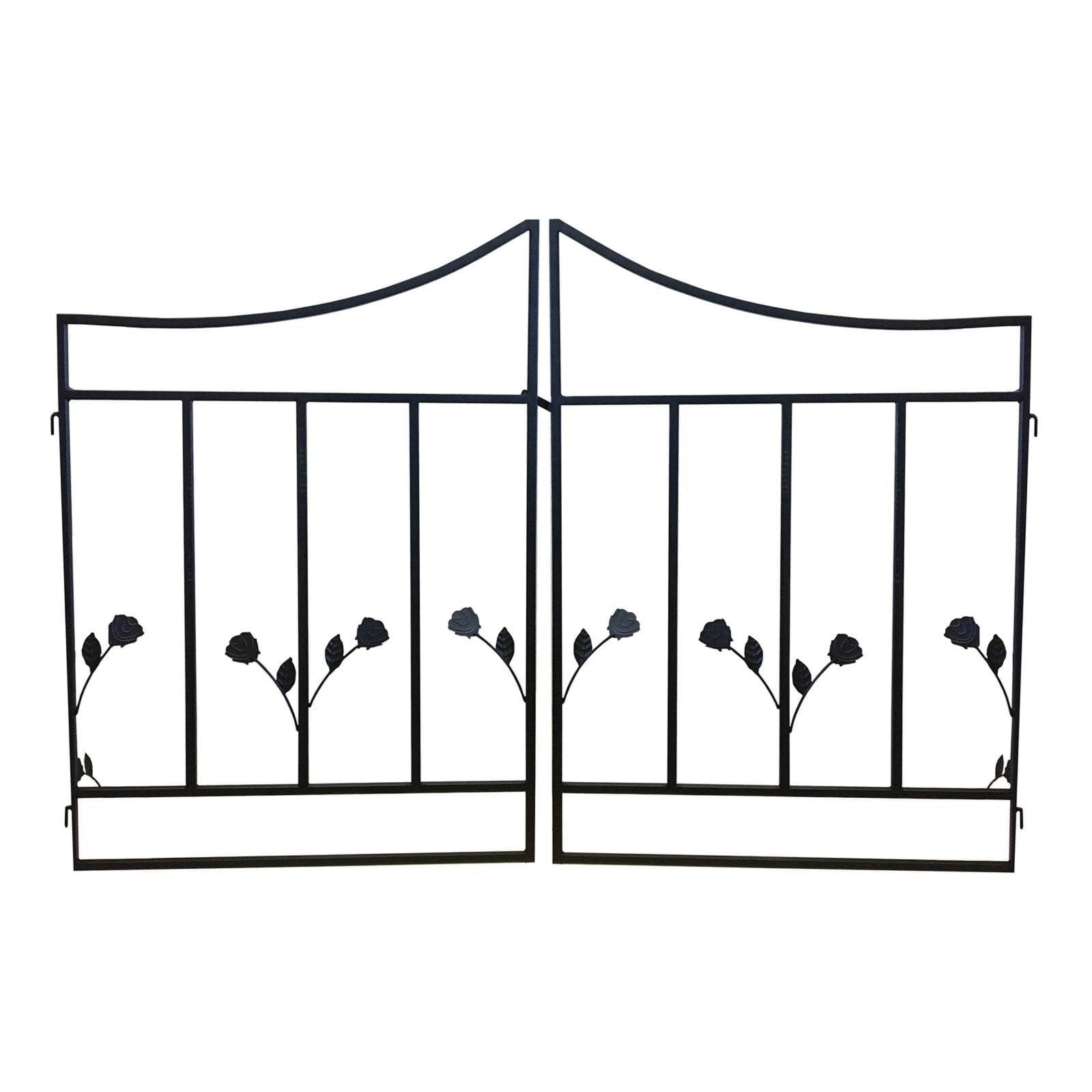 Tierra Garden Rosetta Black Garden Gate 49W x 35.5H in - Walmart.com