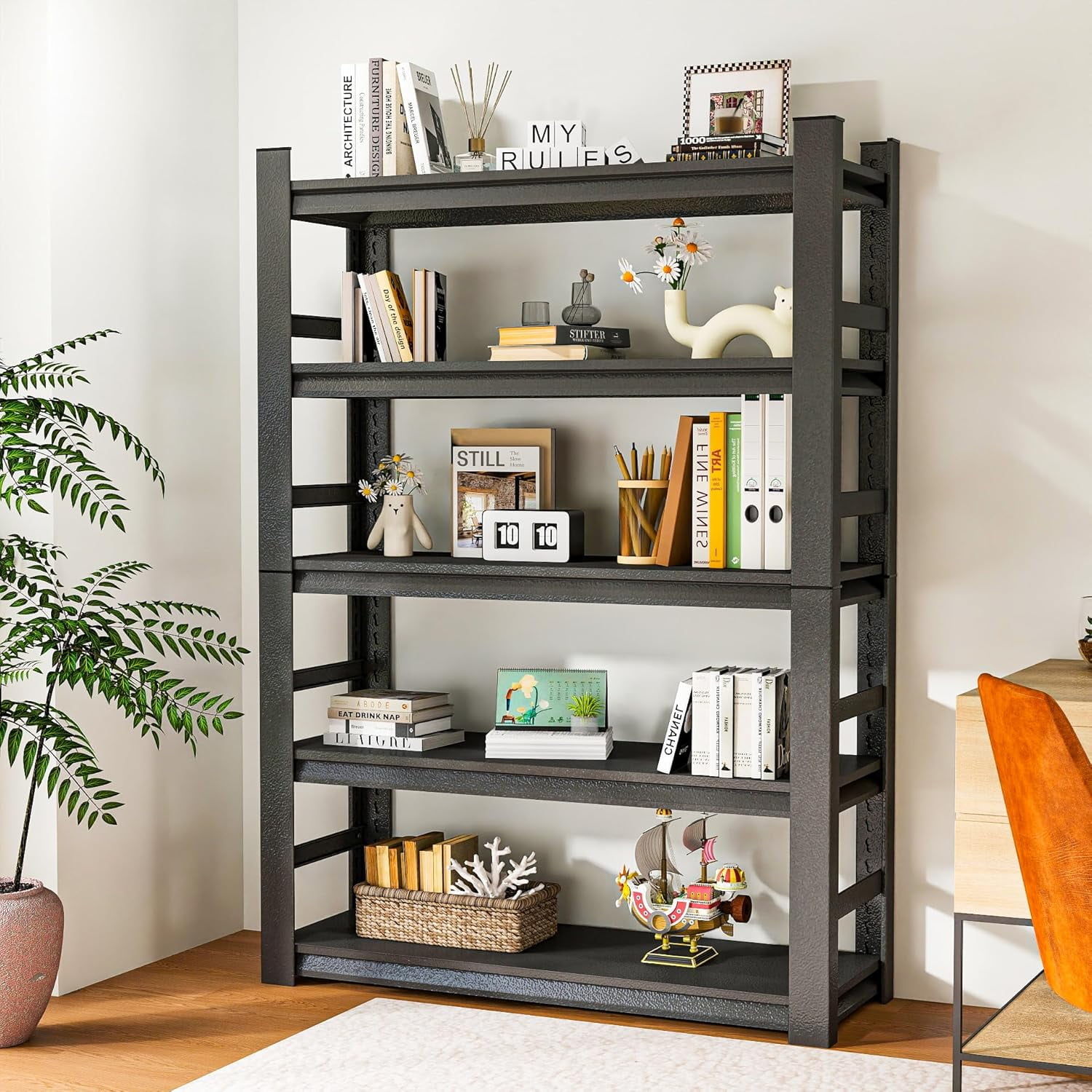 Tiers Book Shelves, Office Shelf Organizer, Heavy Duty Book Shelving ...