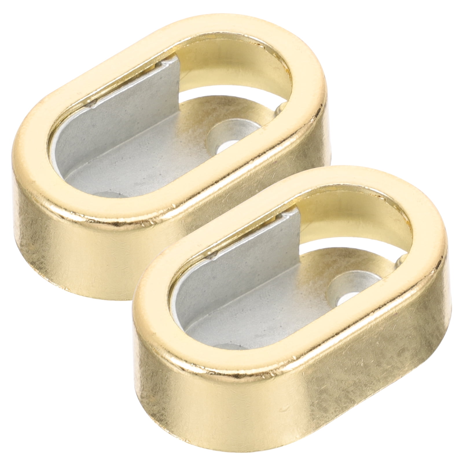 Ties Flange Base Closet Pole Socket Brackets with Rod Holder Wardrobe ...