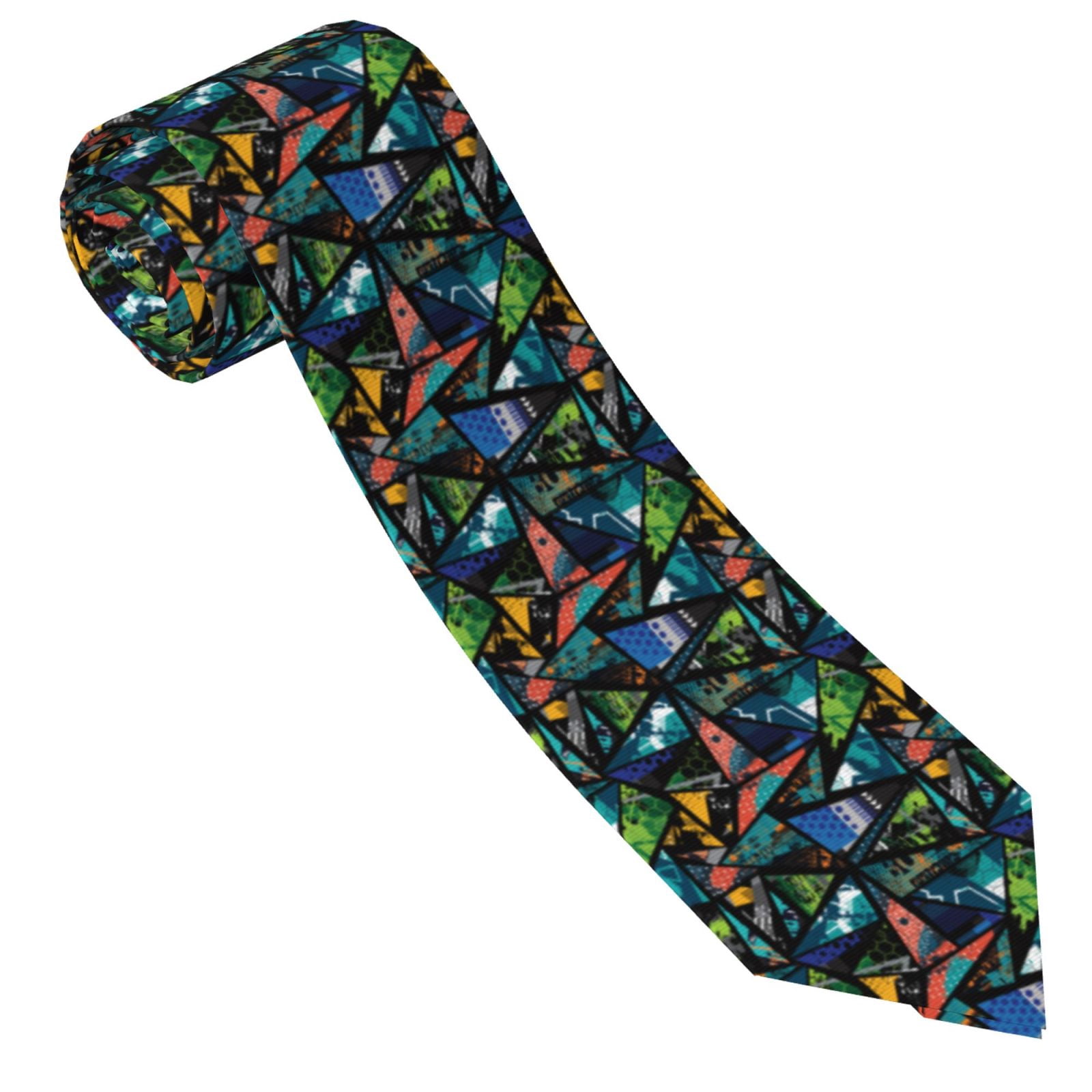 Ties for Men - Abstract Geometric Collage Graphics Soft Comfort Mens ...